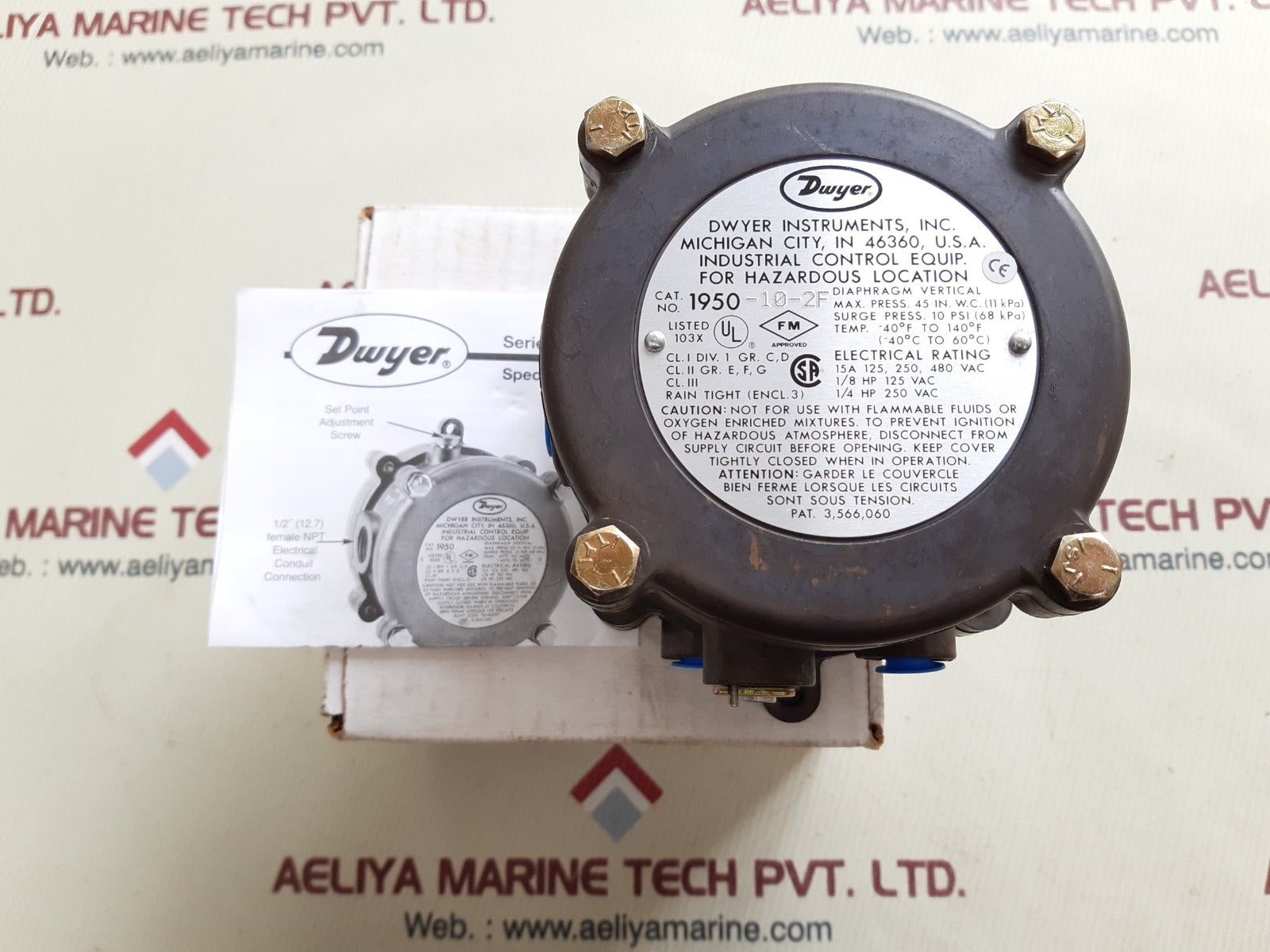 Dwyer 1950-10-2f explosion proof pressure switch – Aeliya Marine Tech®