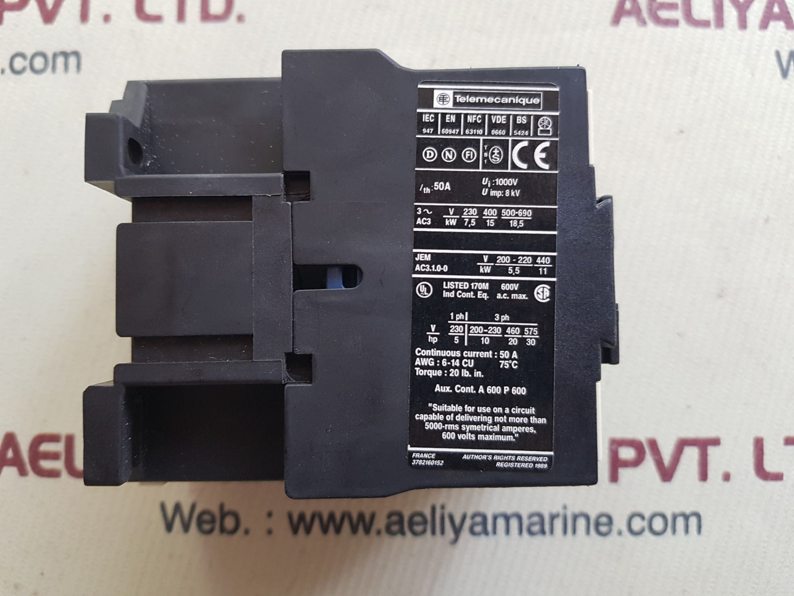 Telemecanique lc1 d3210 contactor – Aeliya Marine Tech
