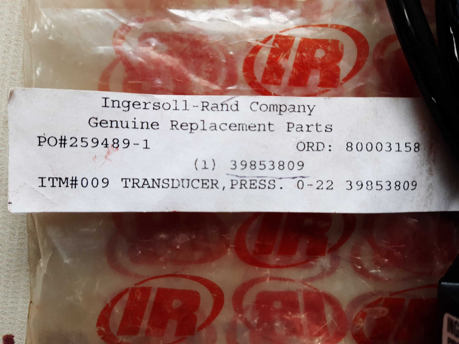 Ingersoll-rand 39853809 pressure sensor transducer – Aeliya Marine Tech®