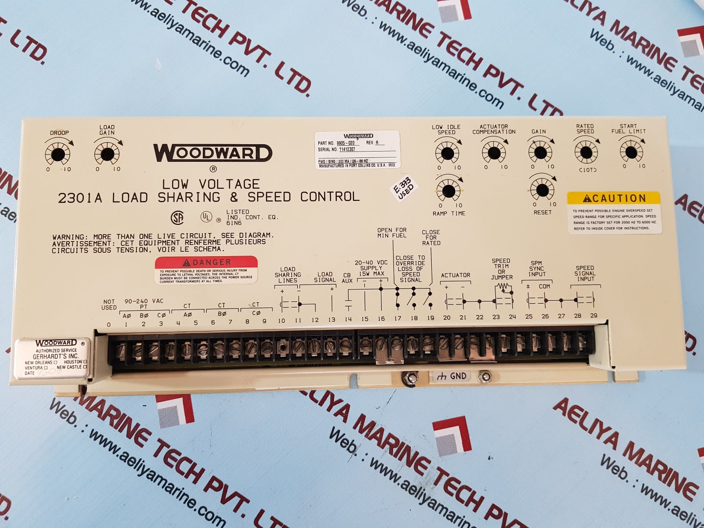 Woodward 9905-020 2301a low voltage load sharing & speed control rev.R ...