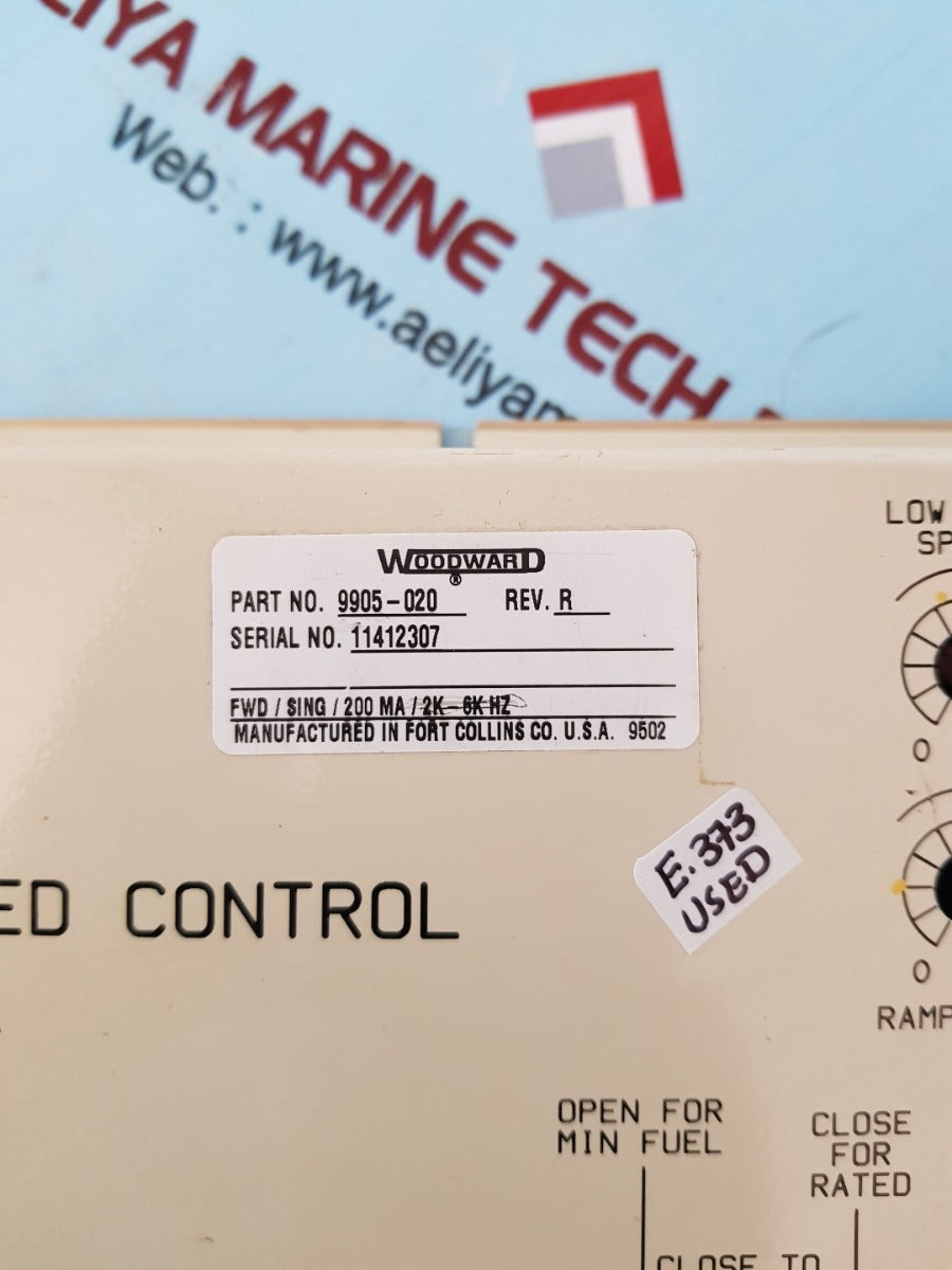 Woodward 9905-020 2301a low voltage load sharing & speed control rev.R ...