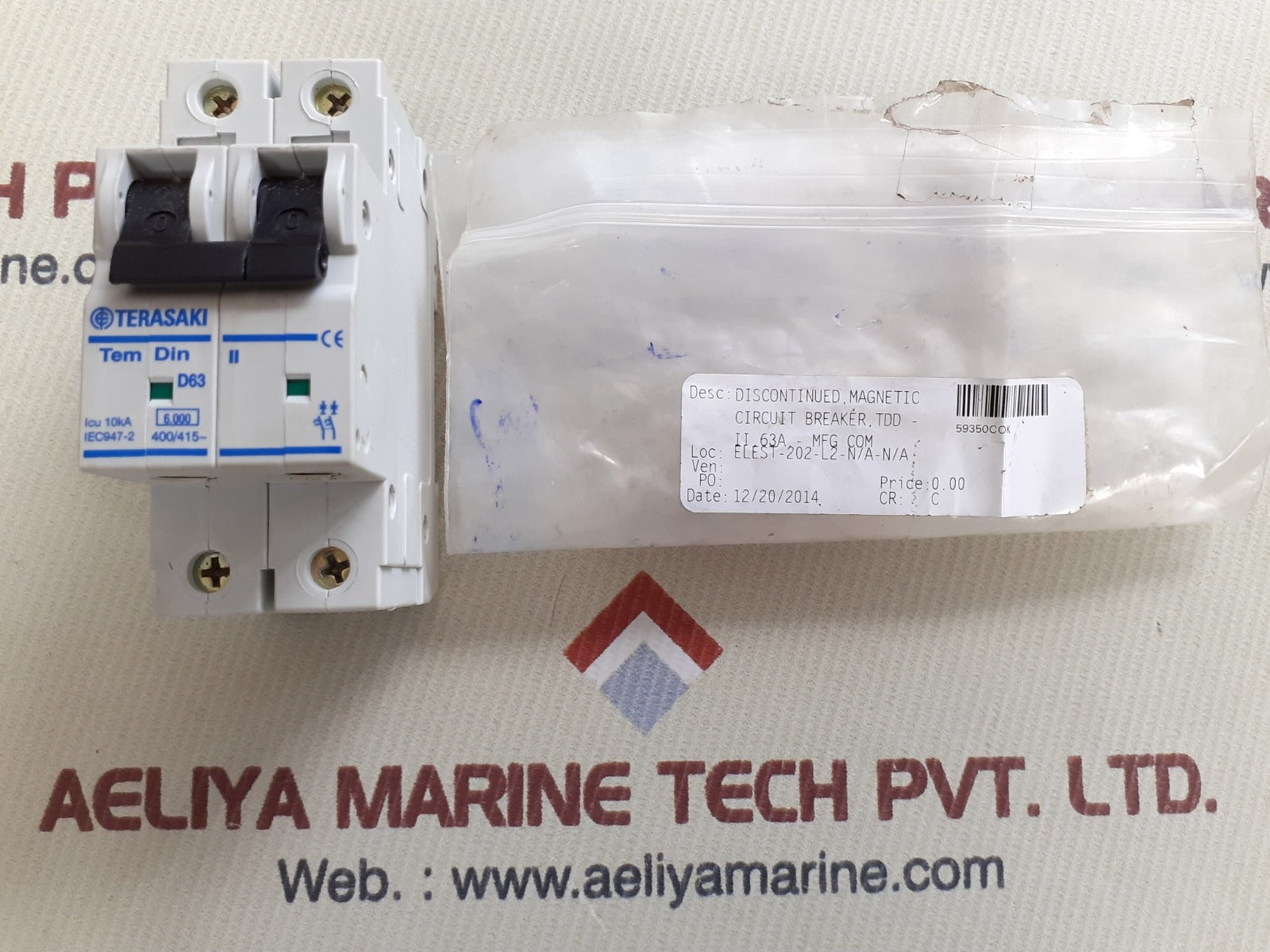 Terasaki tem din d63 magnetic circuit breaker – Aeliya Marine Tech