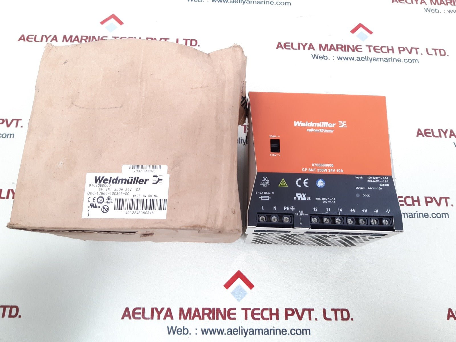 Weidmuller 8708680000 power supply cp snt 250w 24v 10a – Aeliya Marine Tech