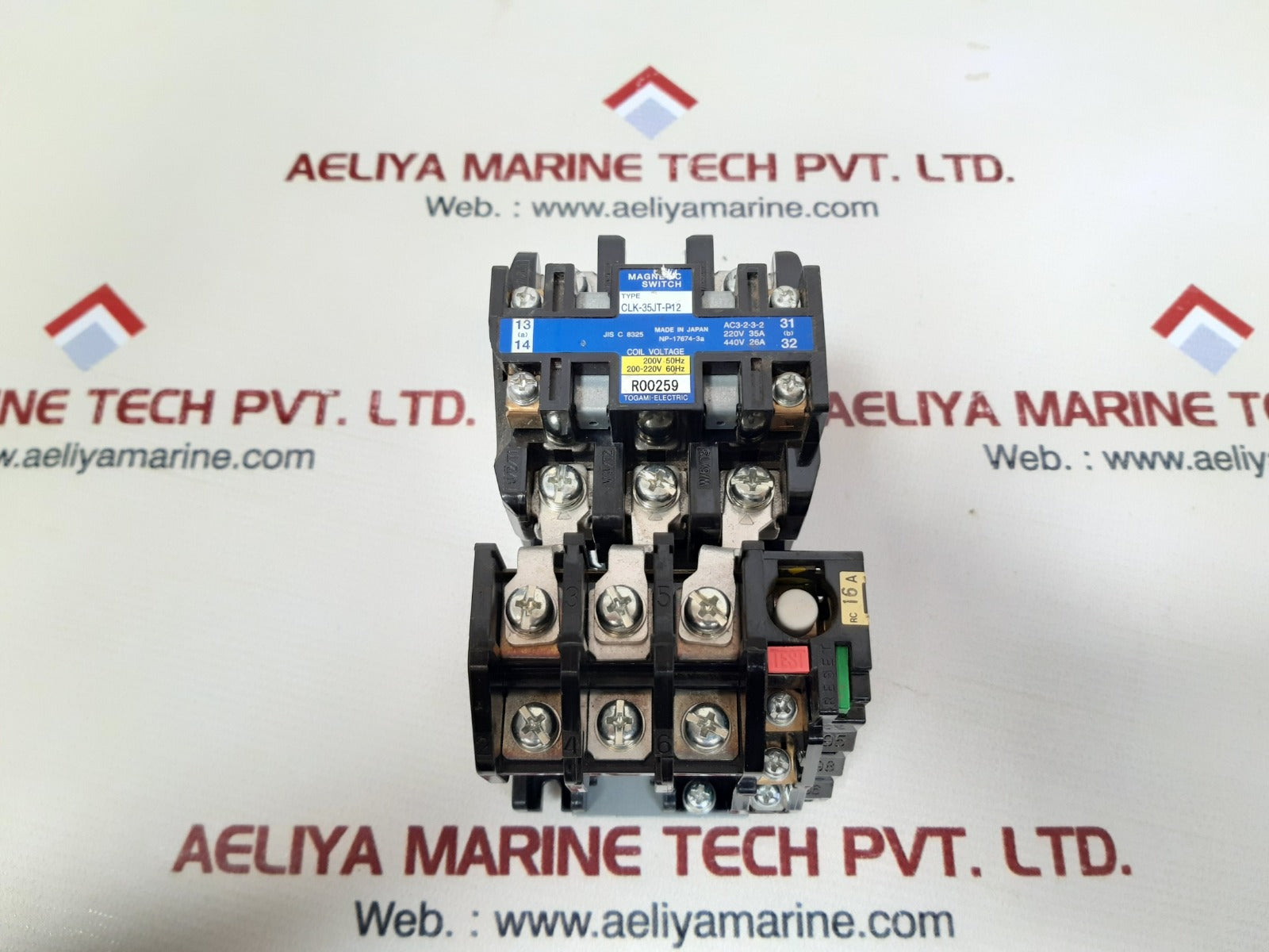 Togami-electric clk-35jt-p12 magnetic switch – Aeliya Marine Tech