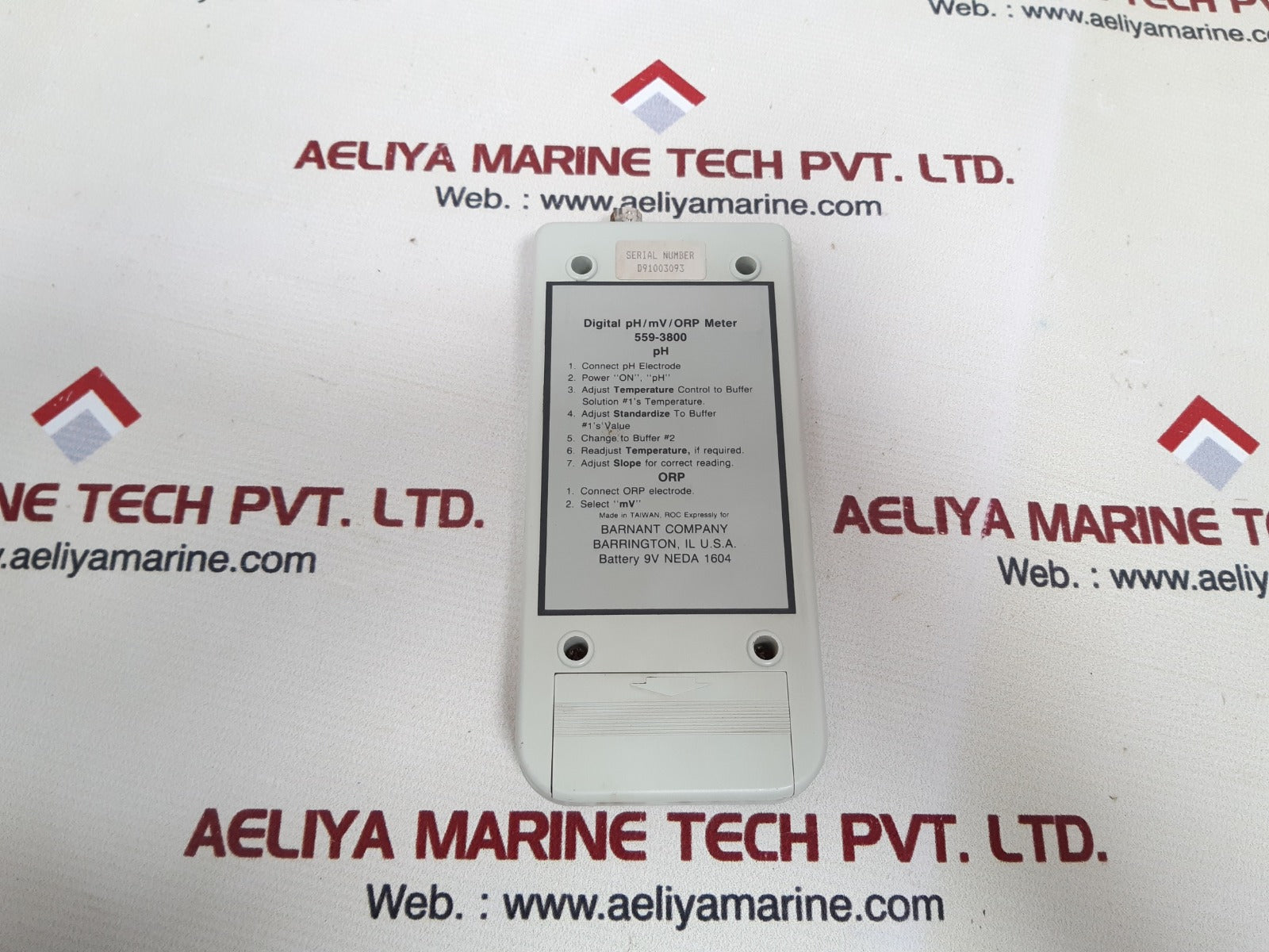 Barnant 559-3800 digital ph/mv/orp meter – Aeliya Marine Tech