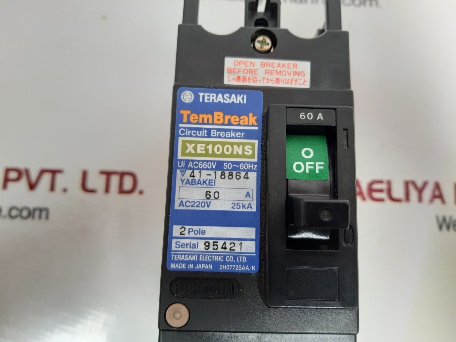 Terasaki tembreak xe100ns circuit breaker – Aeliya Marine Tech