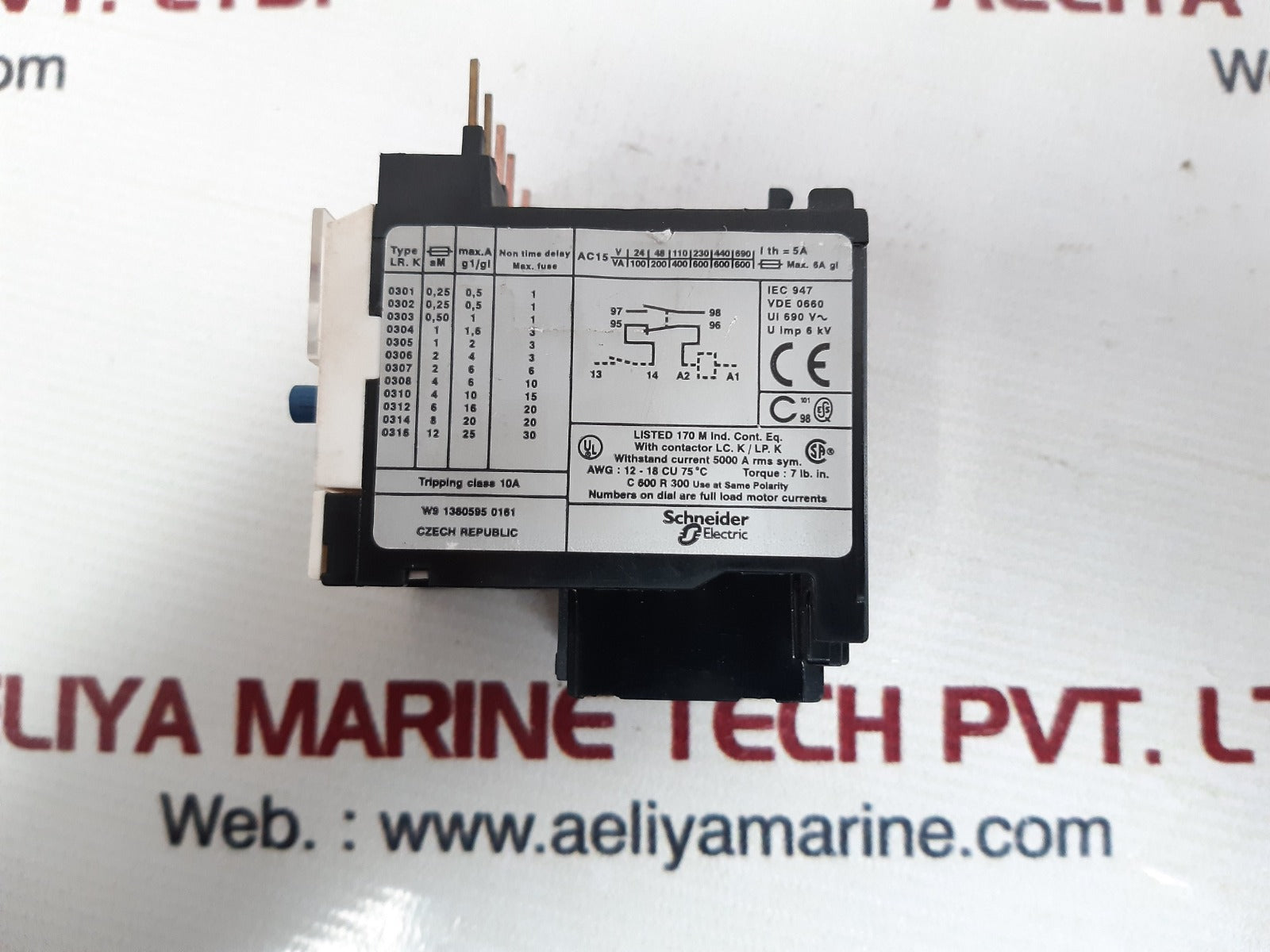 Schneider electric lr2k0307 auxiliary contact – Aeliya Marine Tech
