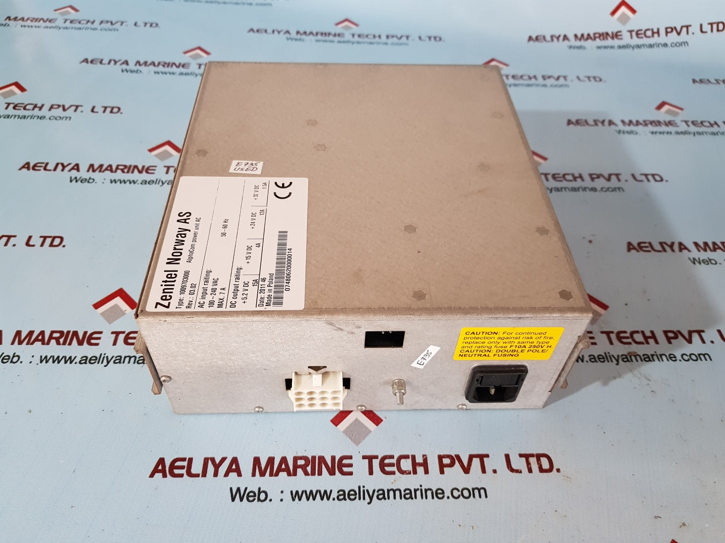 Zenitel norway 1009703000 alphacom power unit ac – Aeliya Marine Tech