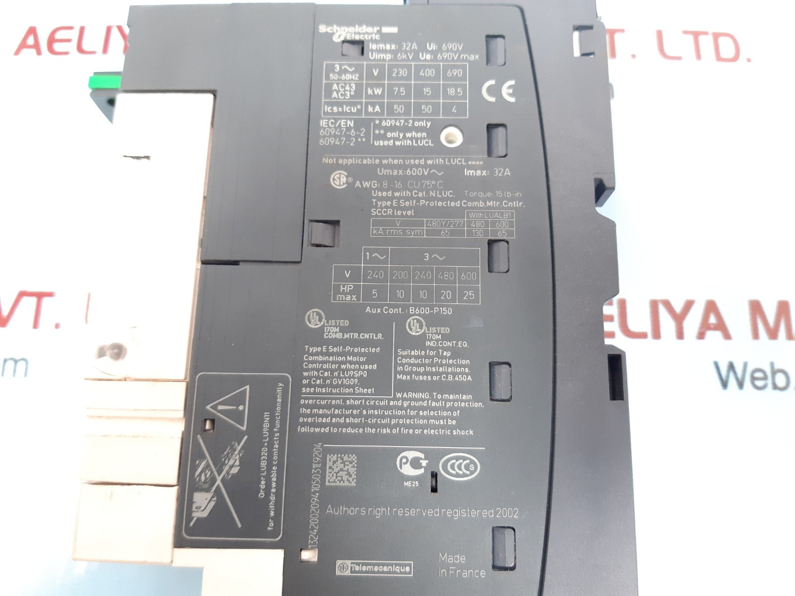 Schneider electric tesys luca32b advanced control unit – Aeliya Marine ...