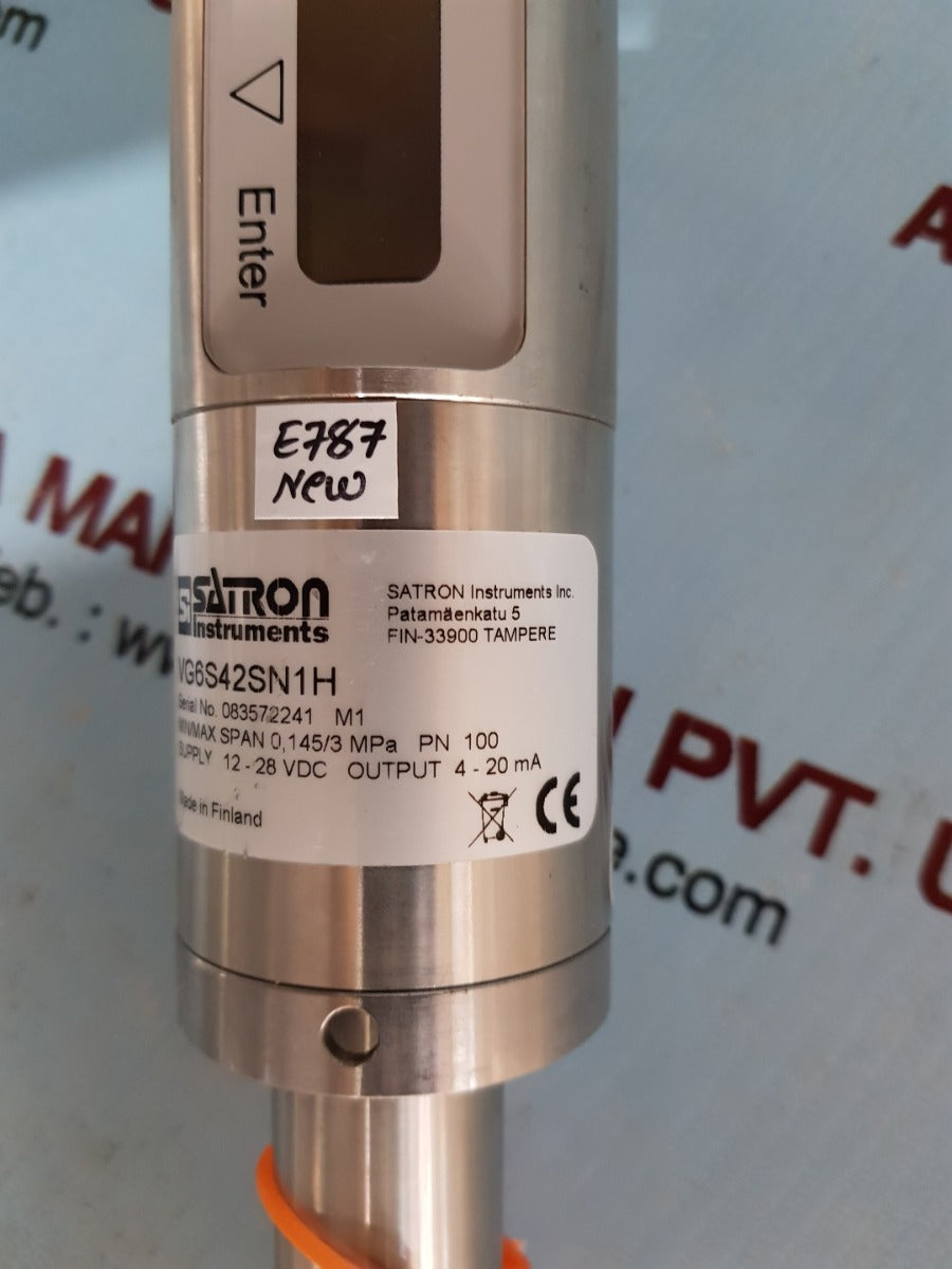 Satron vg6s42sn1h pressure transmitter – Aeliya Marine Tech