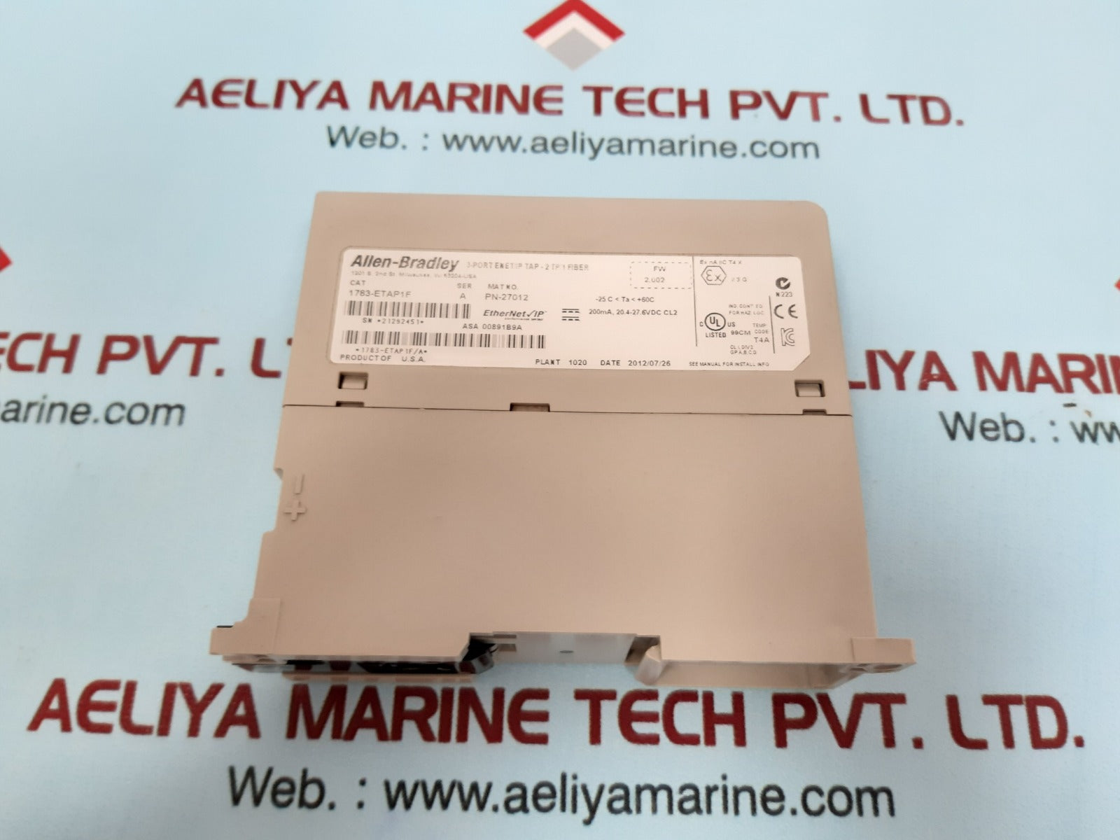 Allen-bradley 1783-etap1f 3-port ethernet/ip tap-2 tp/1 fiber – Aeliya ...