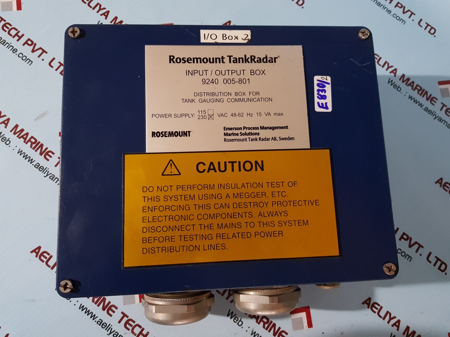 Rosemount tankradar 9240 005-801 input/output box – Aeliya Marine Tech