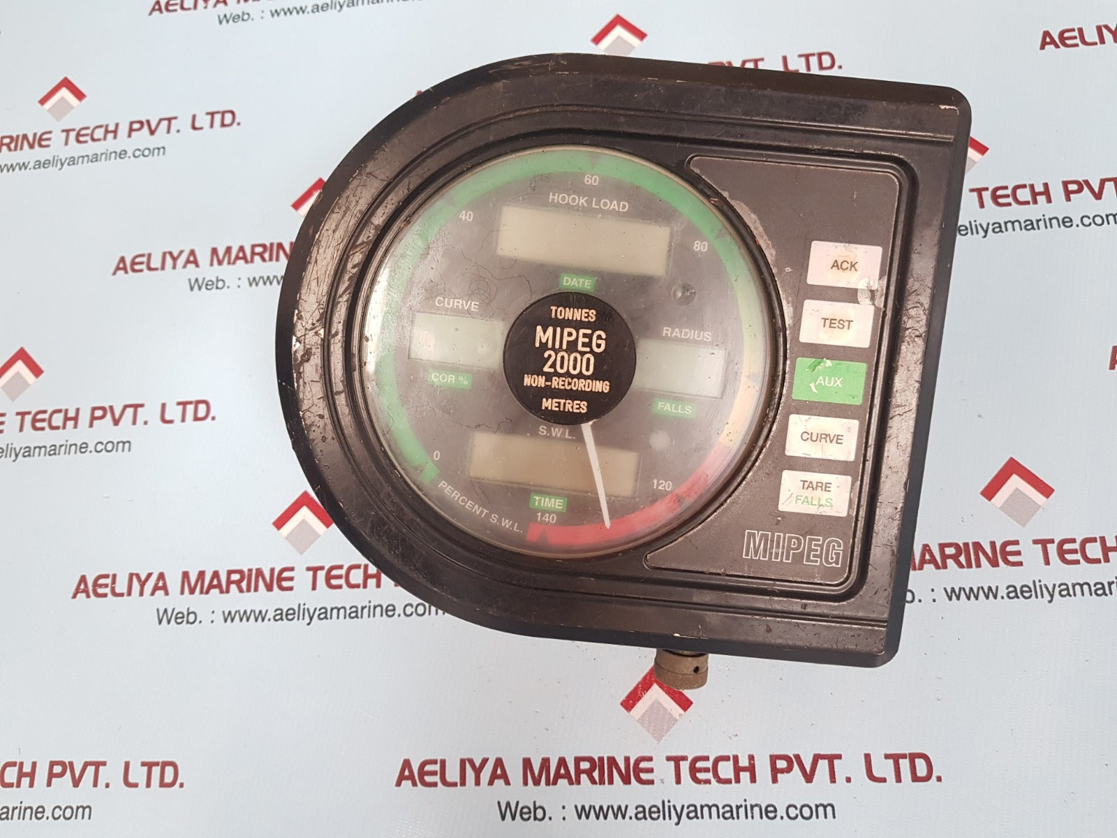 Aadi tonnes mipeg 2000 safe load indicator crane monitoring sli displa ...