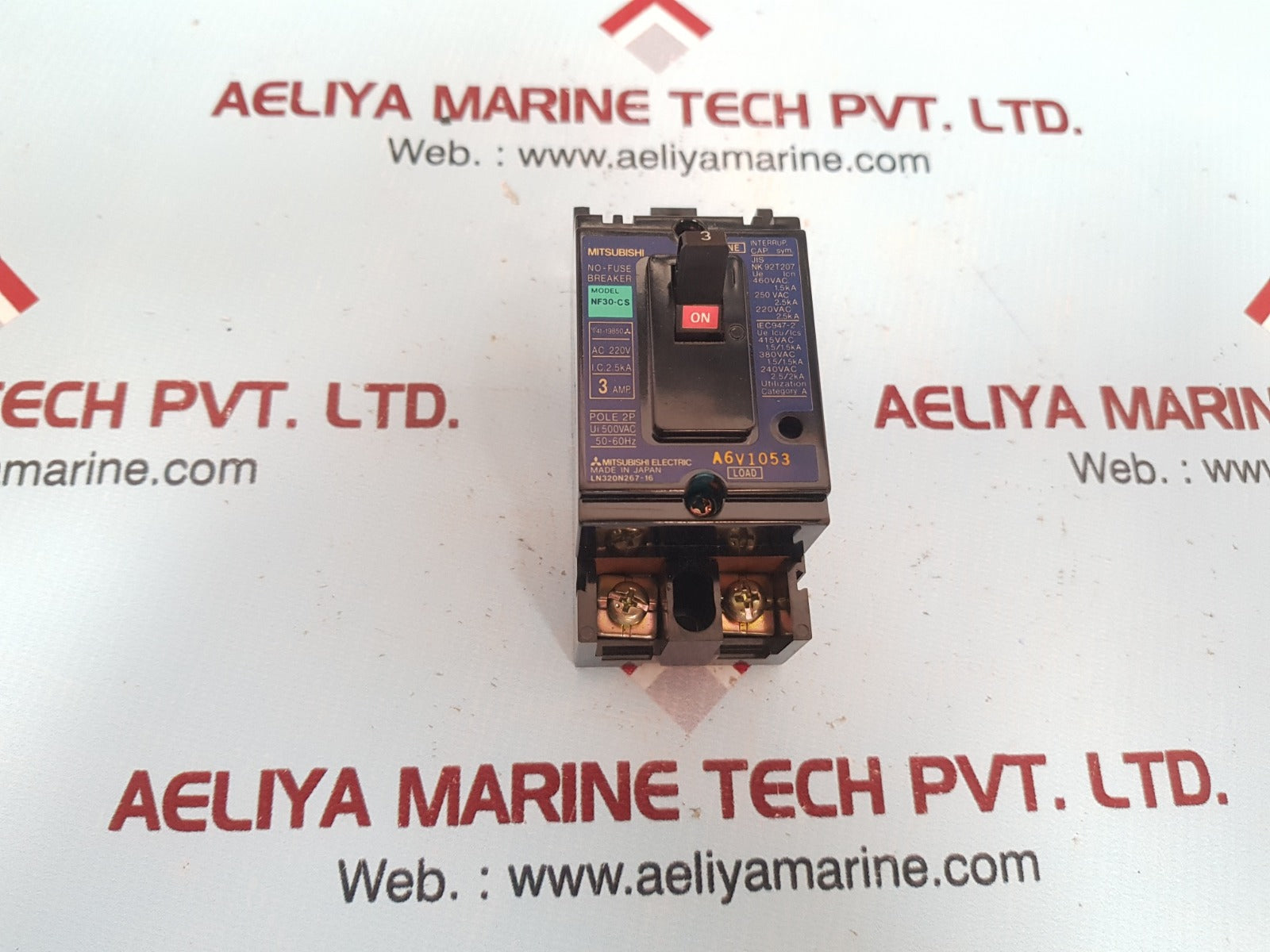Mitsubishi nf30-cs no-fuse circuit breaker 3 amp 2 pole – Aeliya Marine ...