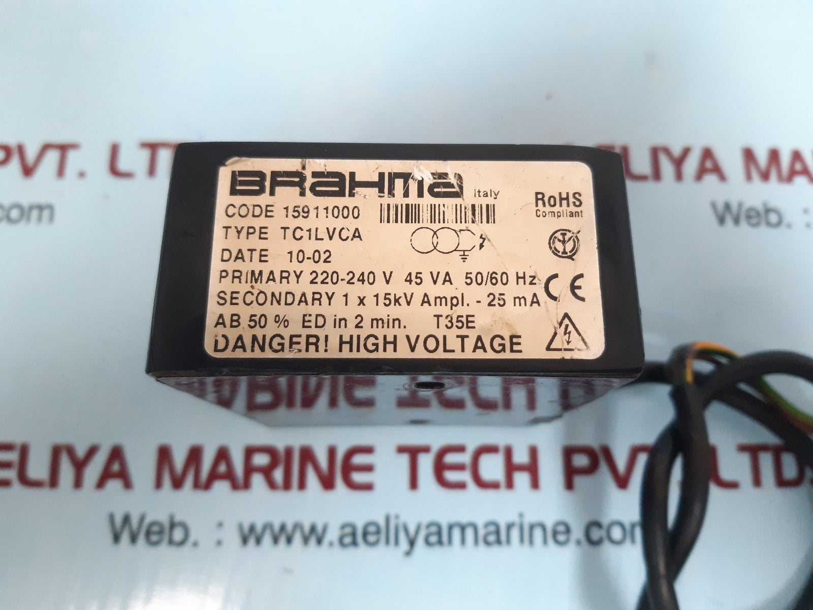 Brahma tc1lvca transformer 15911000 – Aeliya Marine Tech