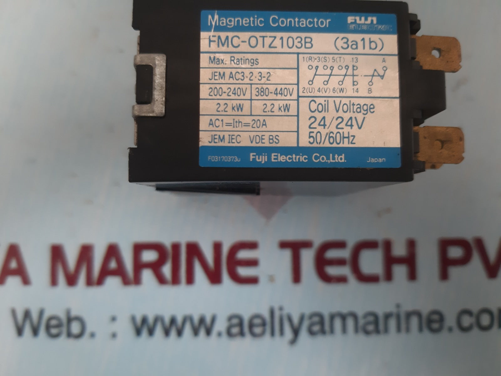 Fuji electric fmc-otz103b (3a1b) magnetic contactor – Aeliya Marine Tech