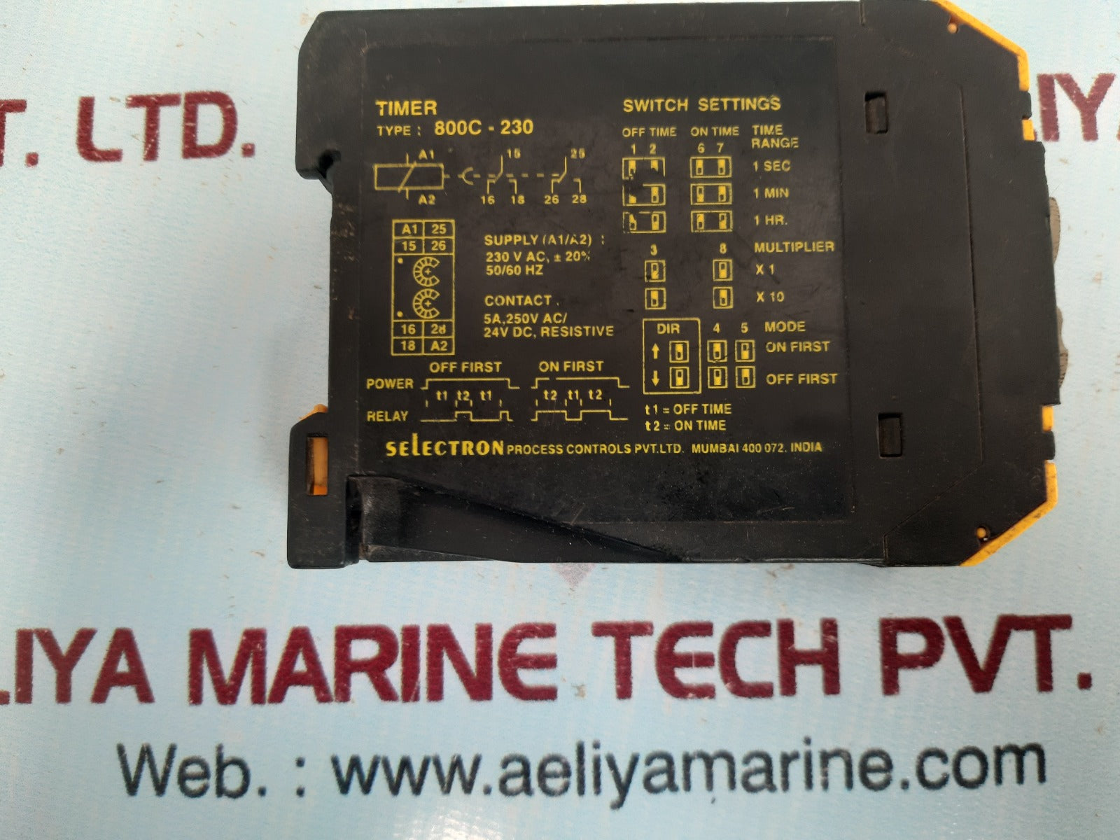 Selectron 800c-230 timer – Aeliya Marine Tech