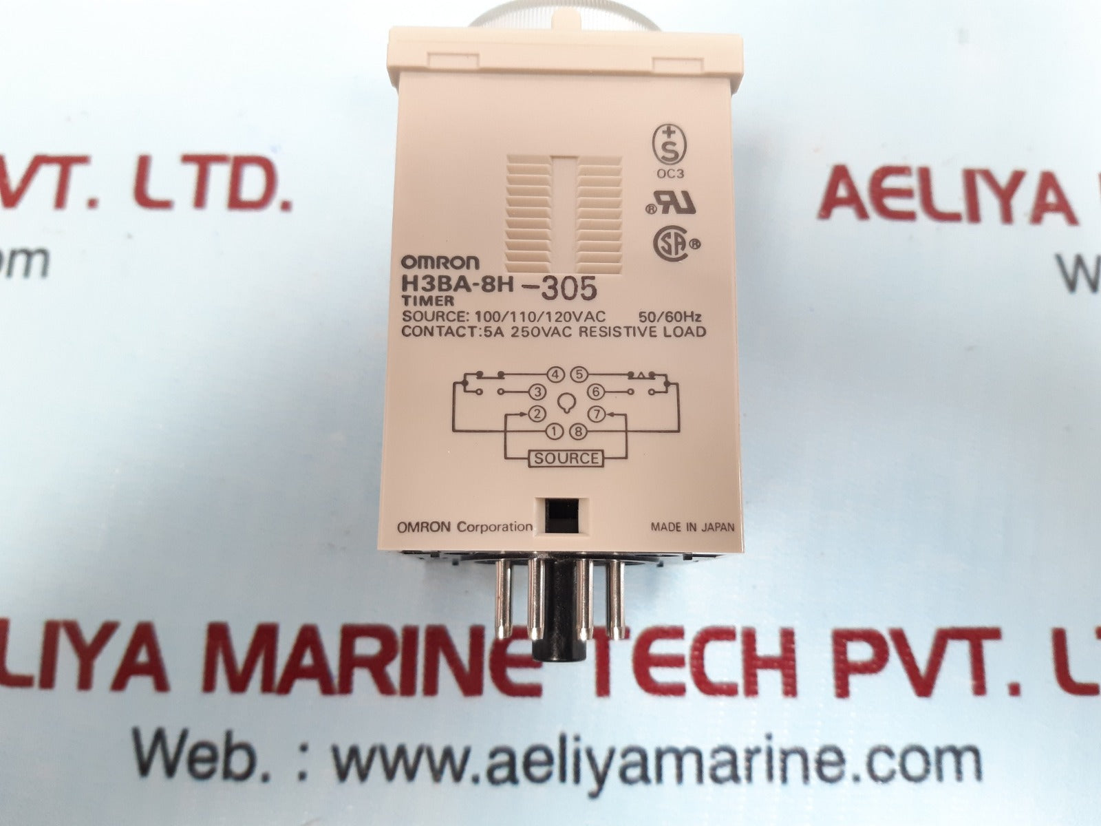 Omron H3Ba-8H-305 Timer 100/110/120Vac 0.5S To 100H – Aeliya Marine Tech®