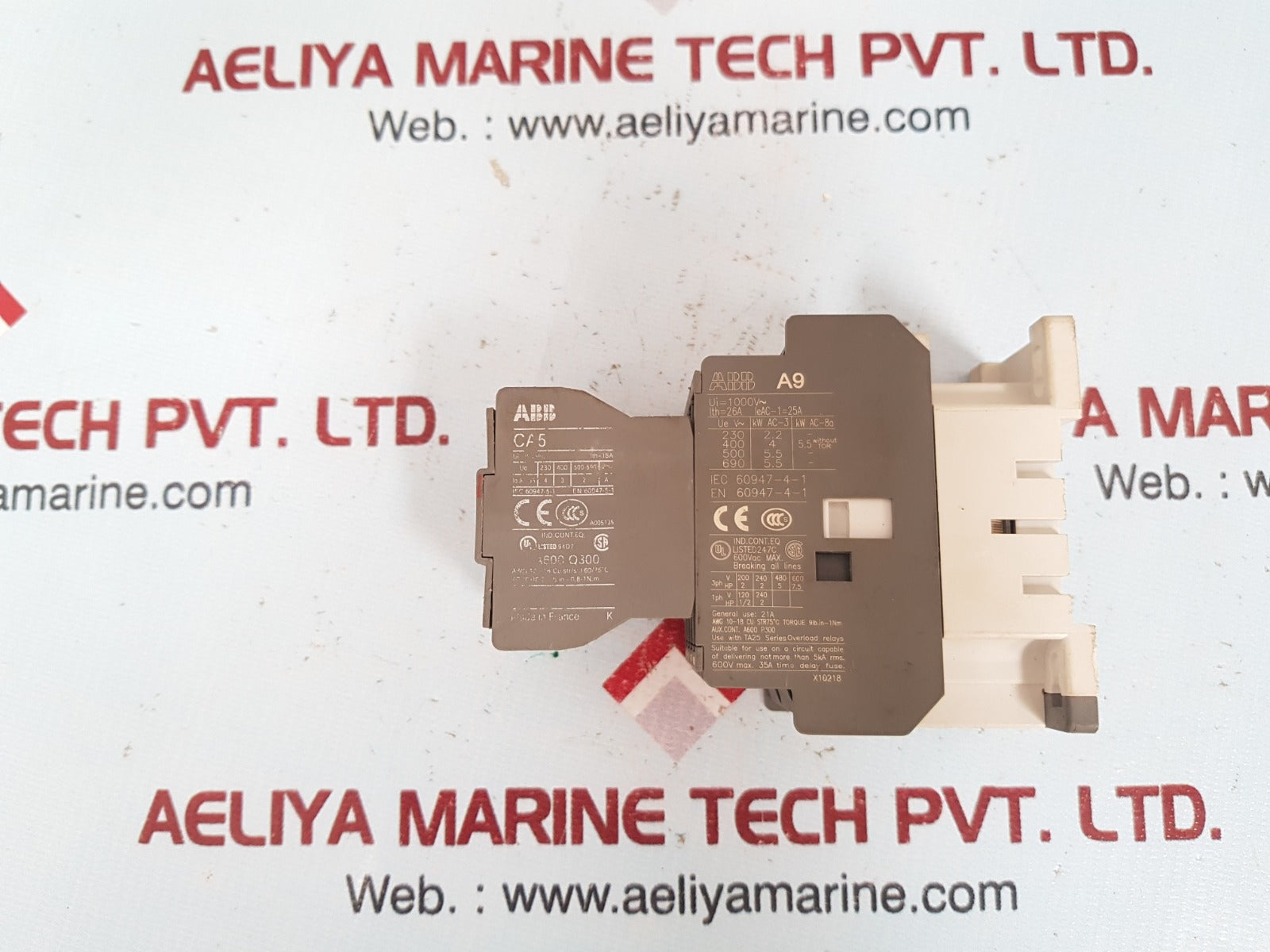 Abb Ca5-22E With A9 Contactor 1000V Aux Block – Aeliya Marine Tech