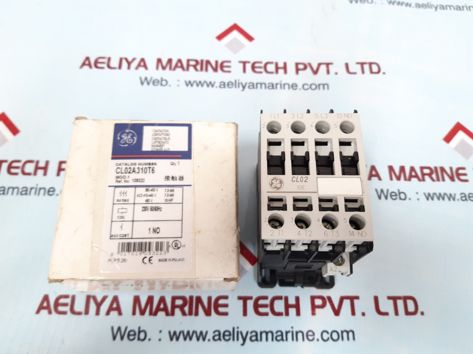 Ge cl02a310t contactor 230v 50/60hz – Aeliya Marine Tech