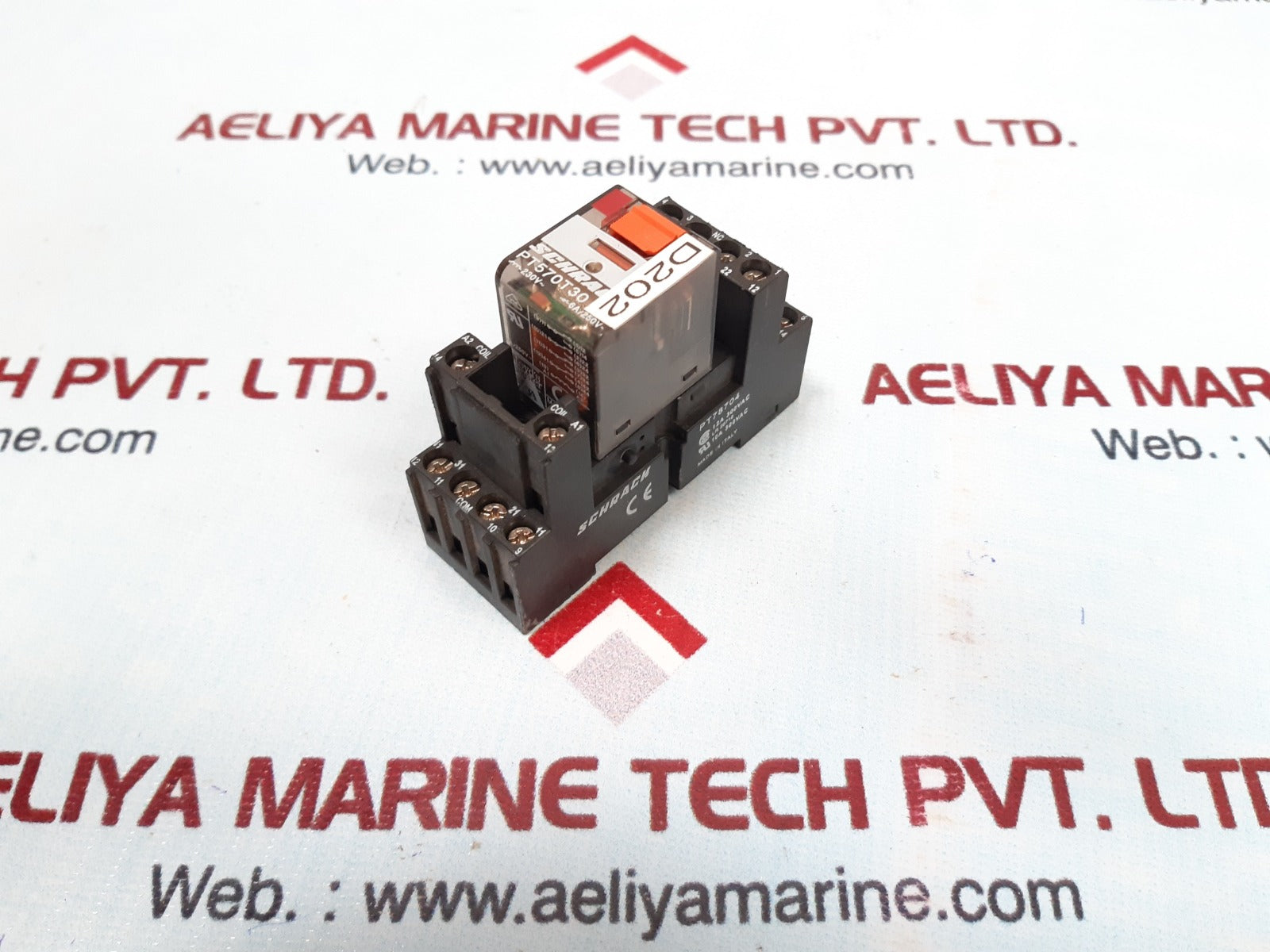 Schrack pt570t30 relay with pt78704 base – Aeliya Marine Tech