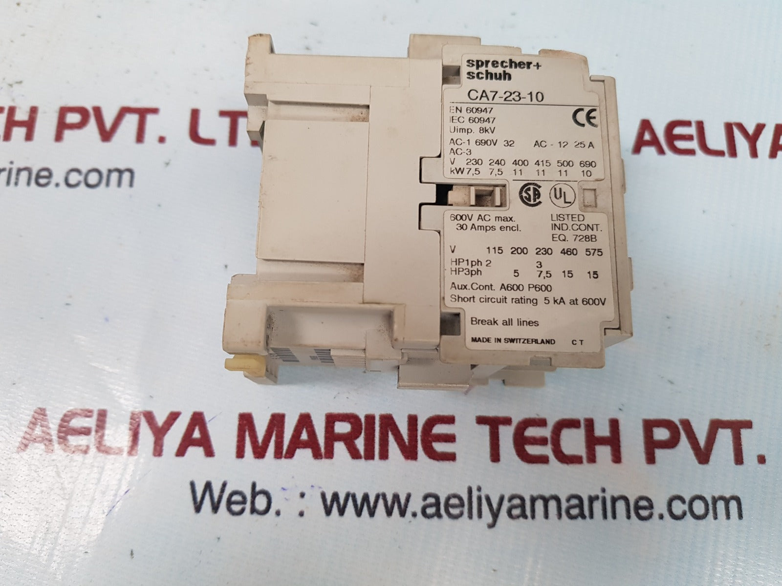 Sprecher+schuh ca7-23-10 contactor – Aeliya Marine Tech®