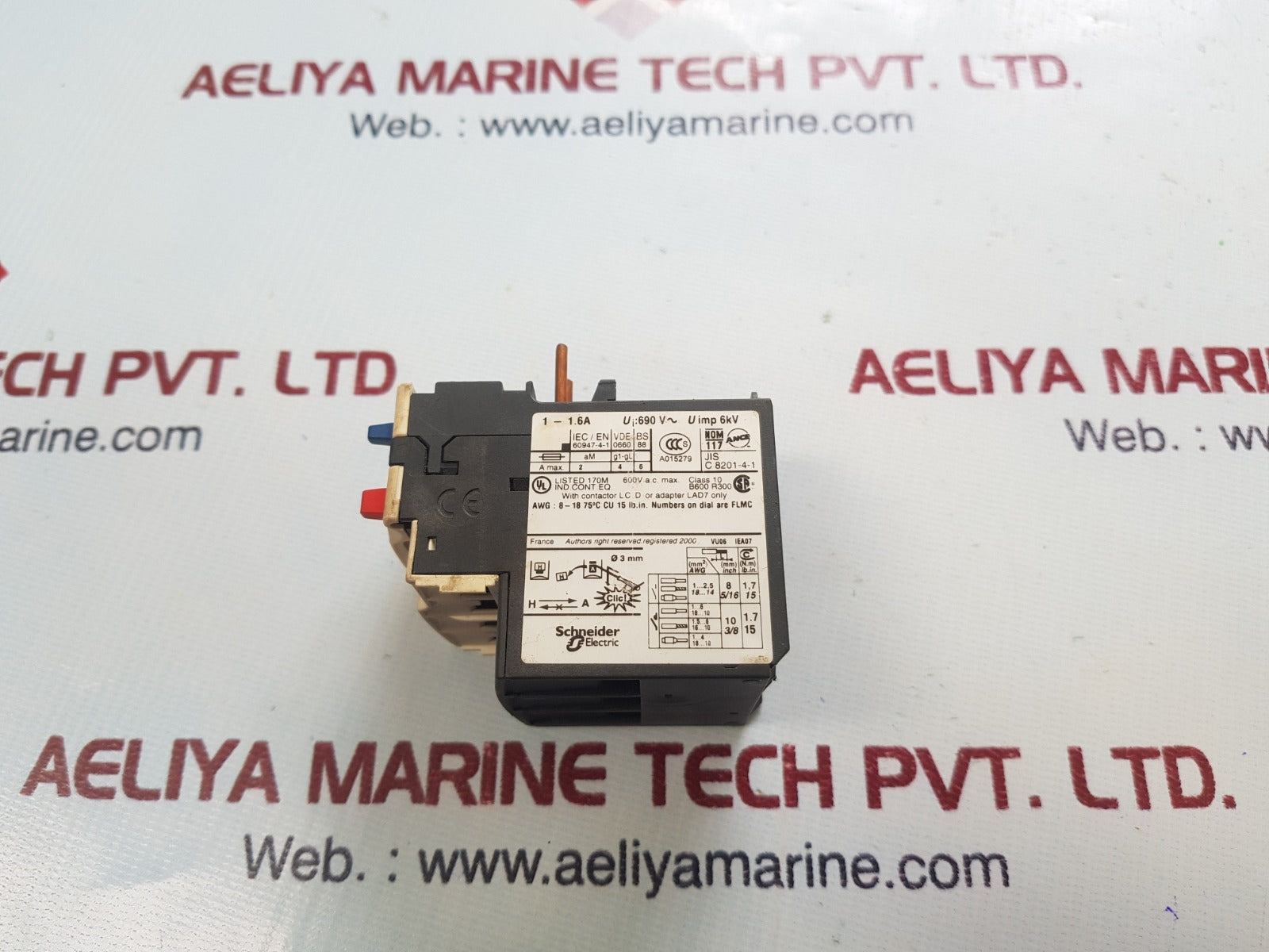 Schneider electric/telemecanique lrd 06 overload relay – Aeliya Marine Tech