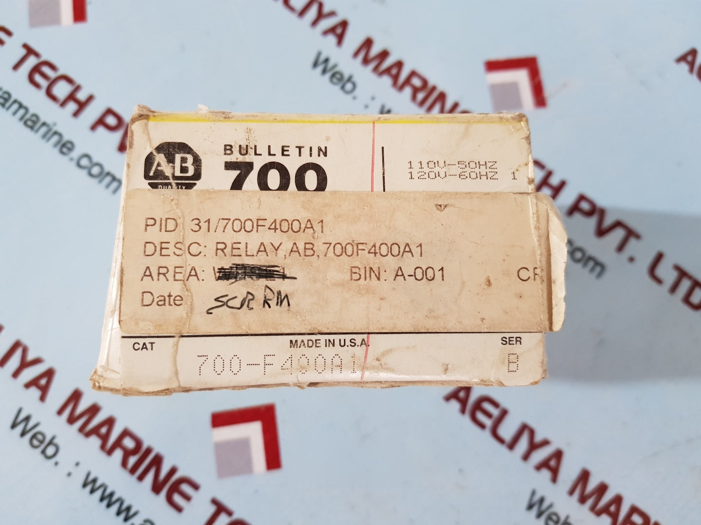 Allen-bradley 700F400A1 Coil Relay 110V-50Hz – Aeliya Marine Tech®