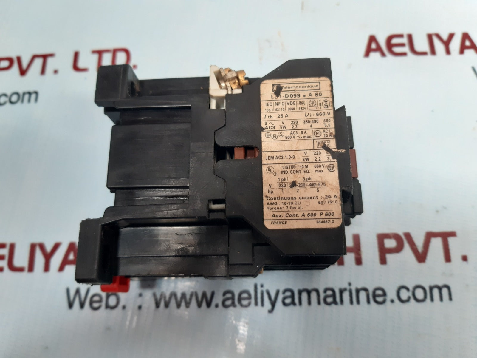 Telemecanique lc1-d099.a 60 contactor – Aeliya Marine Tech