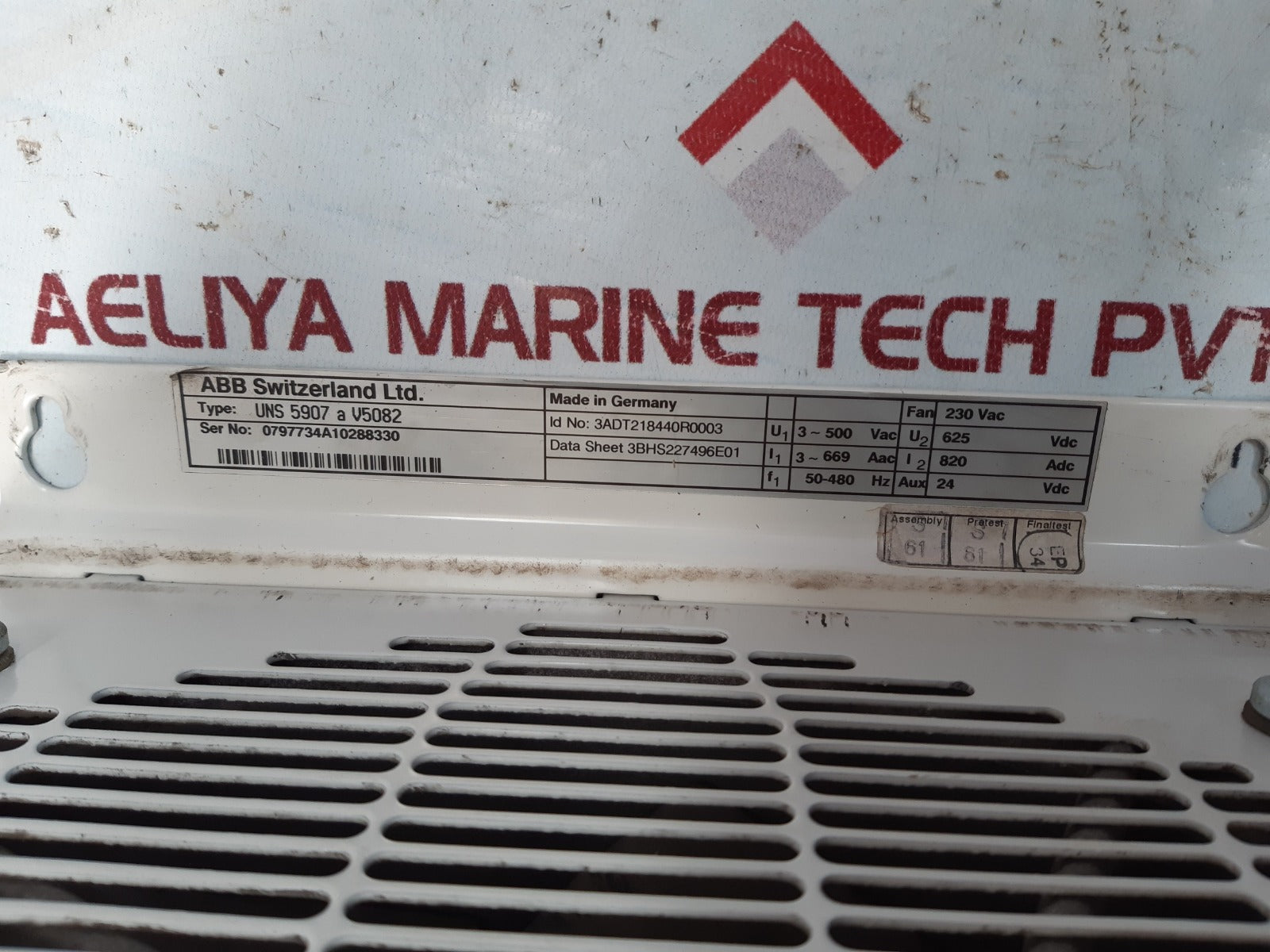 ABB Unitrol 6000 3ADT218440R0003 Converter Drive UNS 5907 A V5082 ...