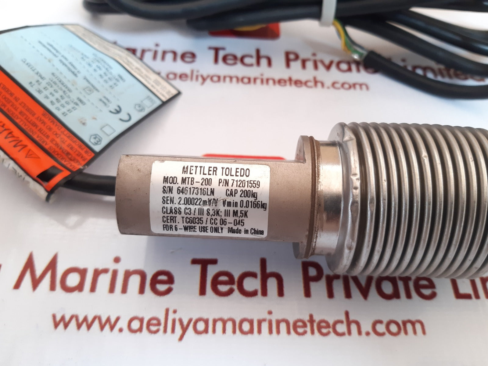 Mettler toledo mtb-200 load cell – Aeliya Marine Tech