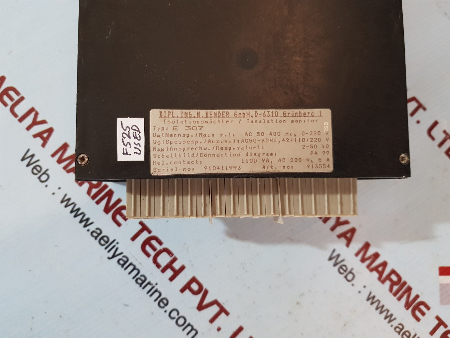 Bender e 307 insulation monitor – Aeliya Marine Tech