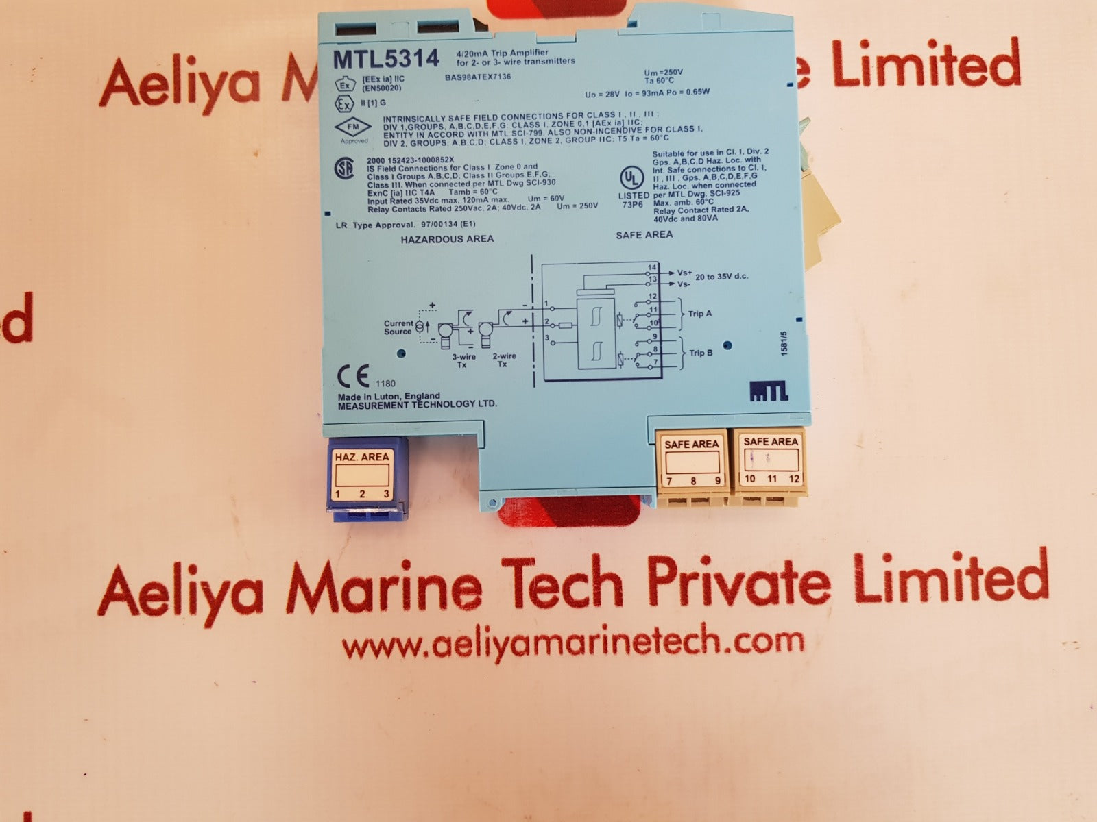 Measurement Technology MTL5314 - 4/20mA Trip Amplifier – Aeliya Marine Tech