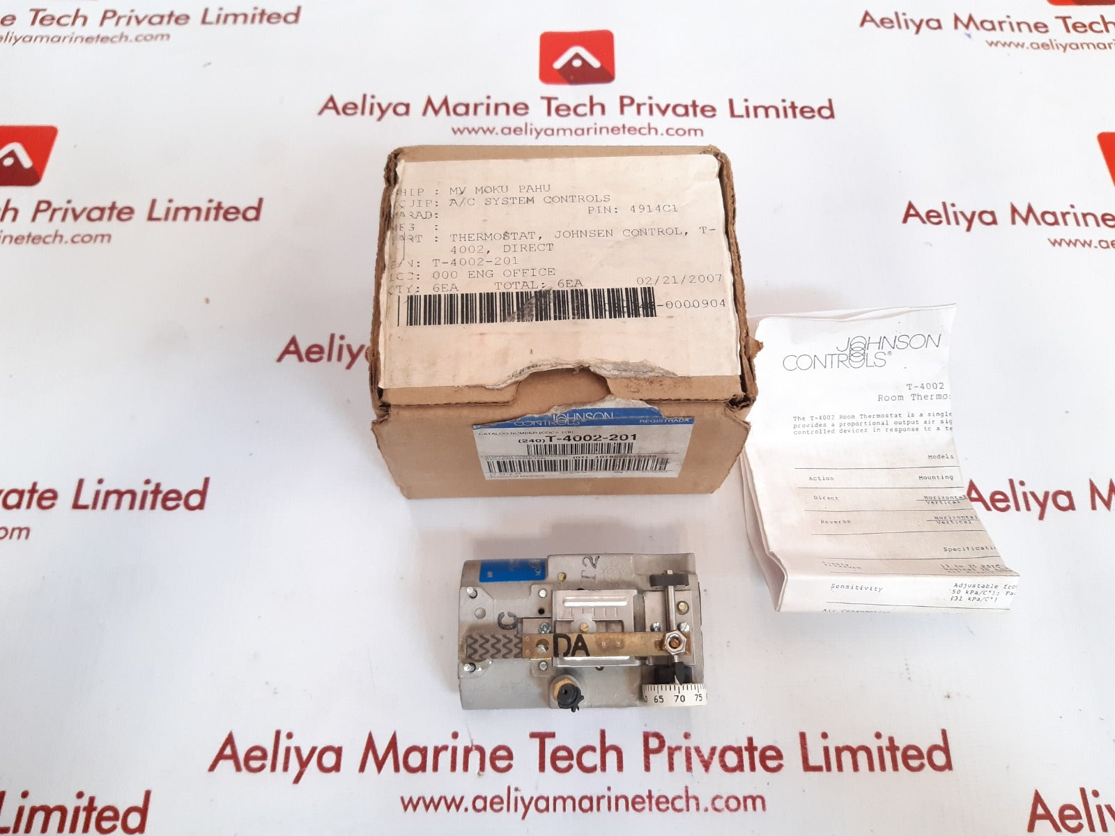 Johnson controls t-4002-201 thermostat – Aeliya Marine Tech