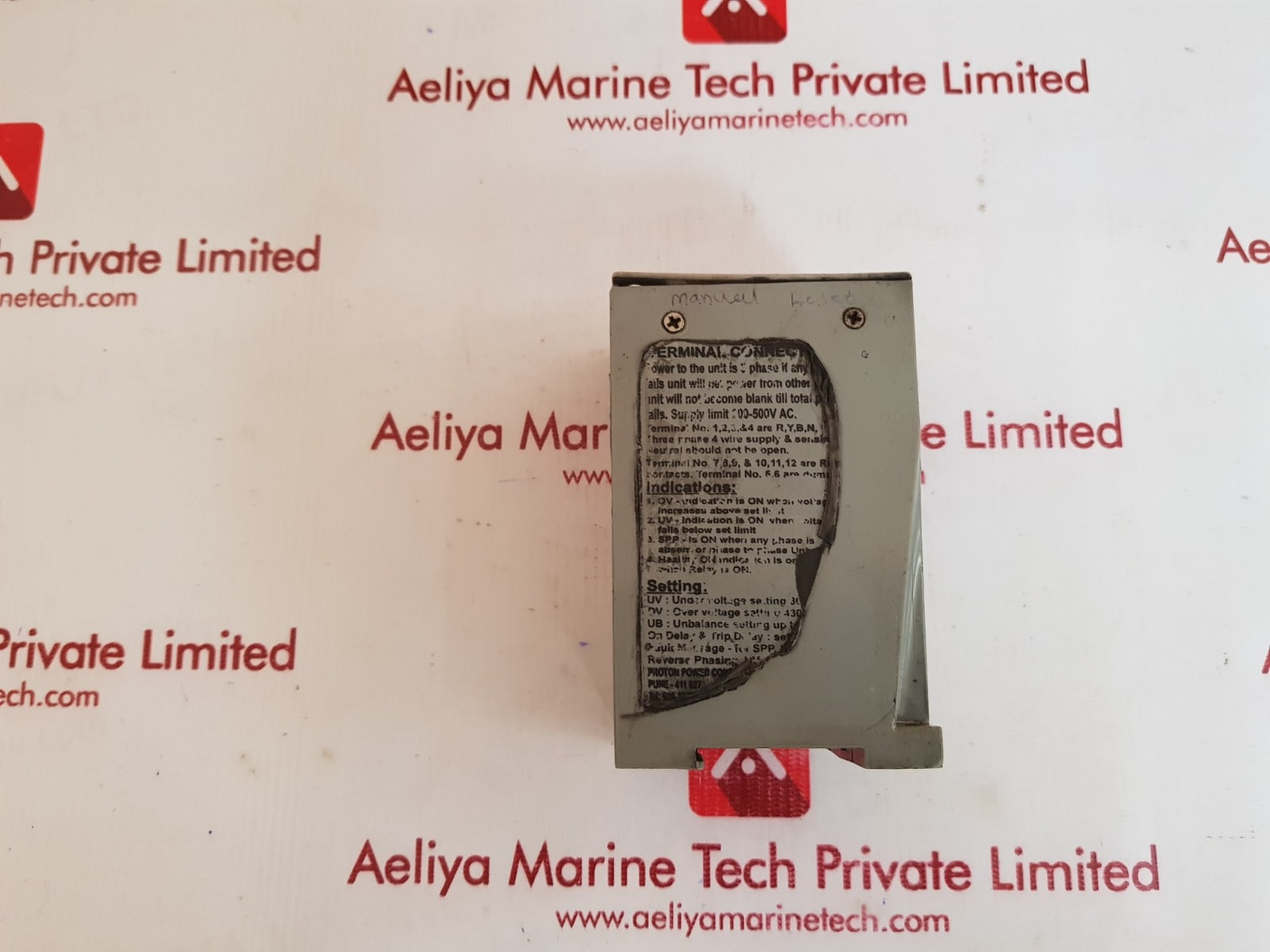 Proton vmr 3p proton voltage monitoring relay pr-07 – Aeliya Marine Tech