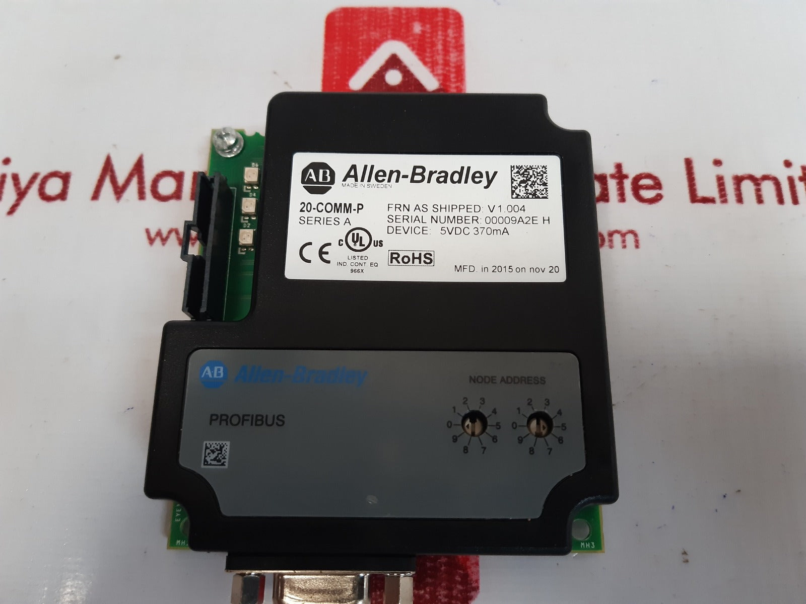 Allen bradley 20-comm-p powerflex profibus communication adapter ...