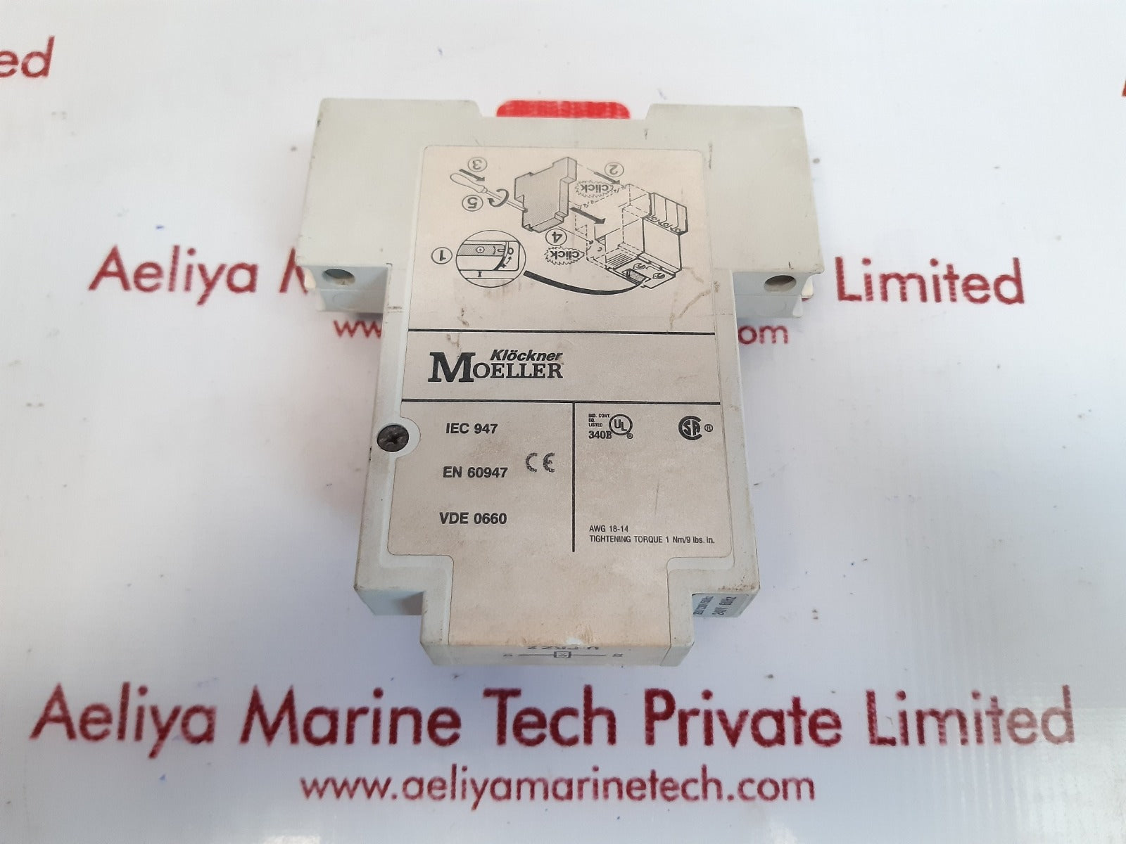 Klockner moeller u-pkz 2 under voltage trip module – Aeliya Marine Tech®