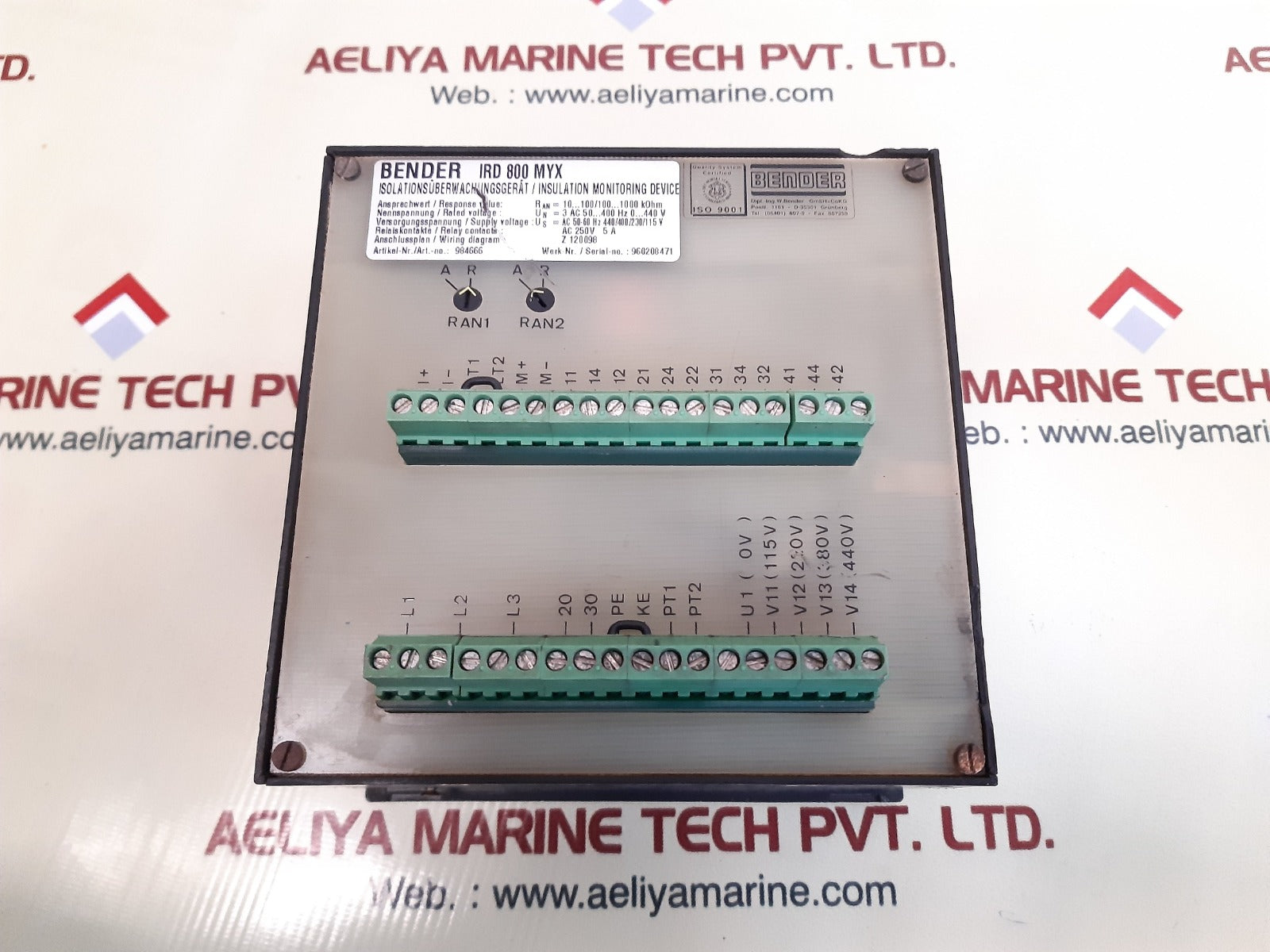 Bender ird 800 myx isolation monitoring device – Aeliya Marine Tech