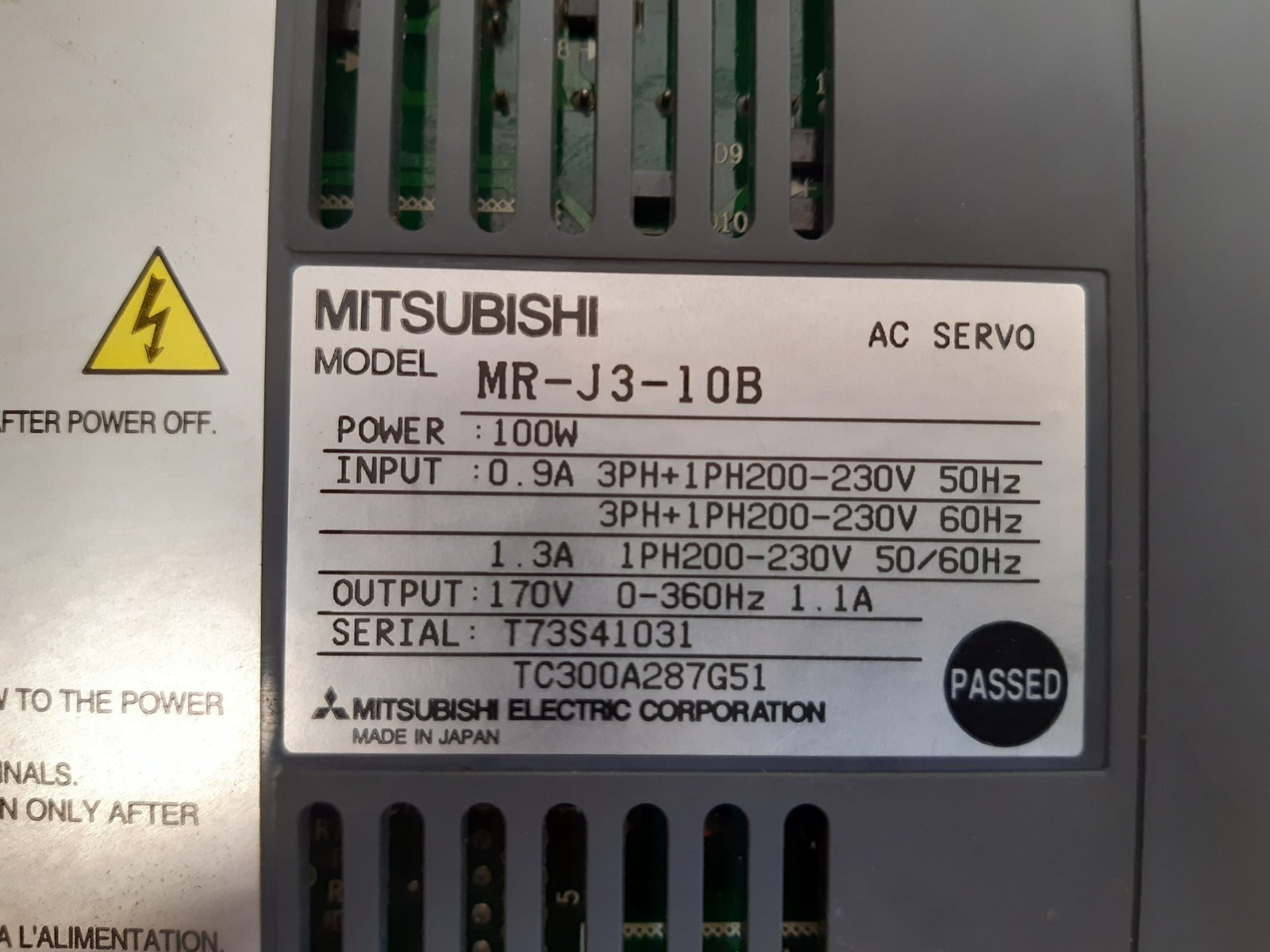 Mitsubishi mr-j3-10b servo drive amplifier 100w – Aeliya Marine Tech®