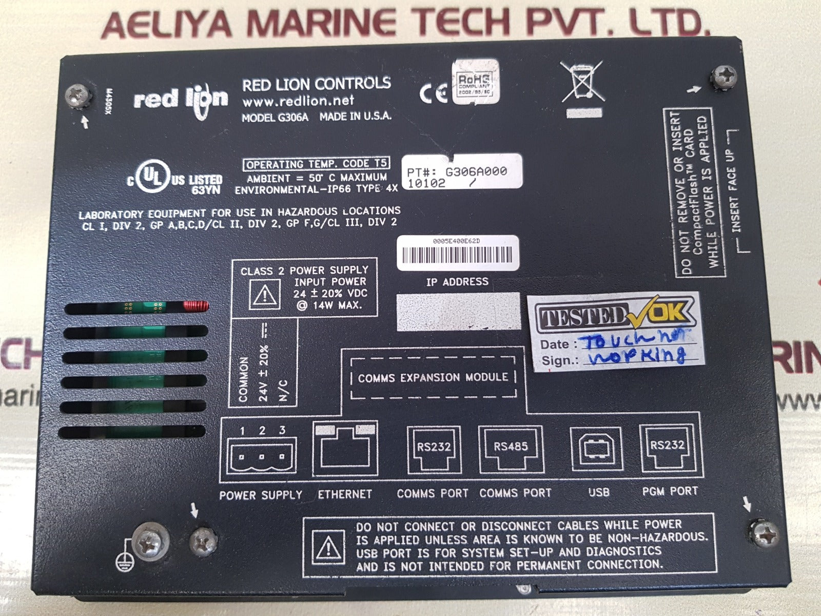 Red lion g306a operator interface control panel – Aeliya Marine Tech