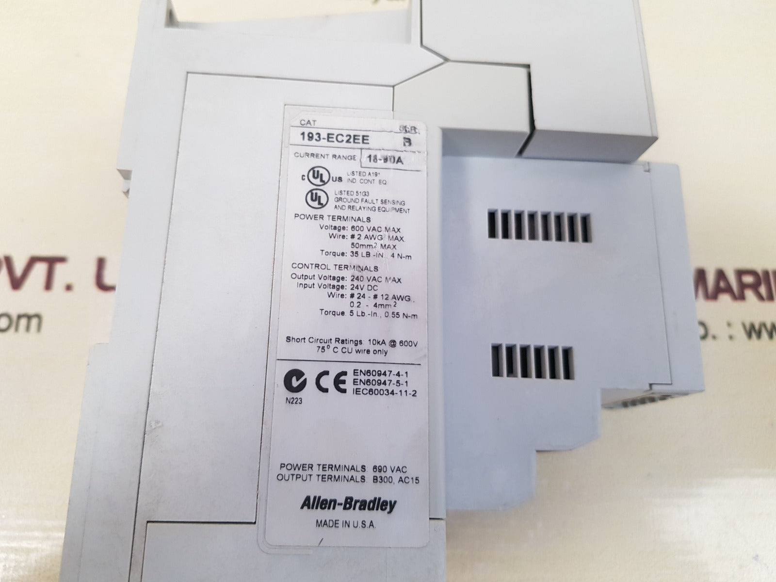 Allen-bradley 193-ec2ee e3 plus overload relay – Aeliya Marine Tech