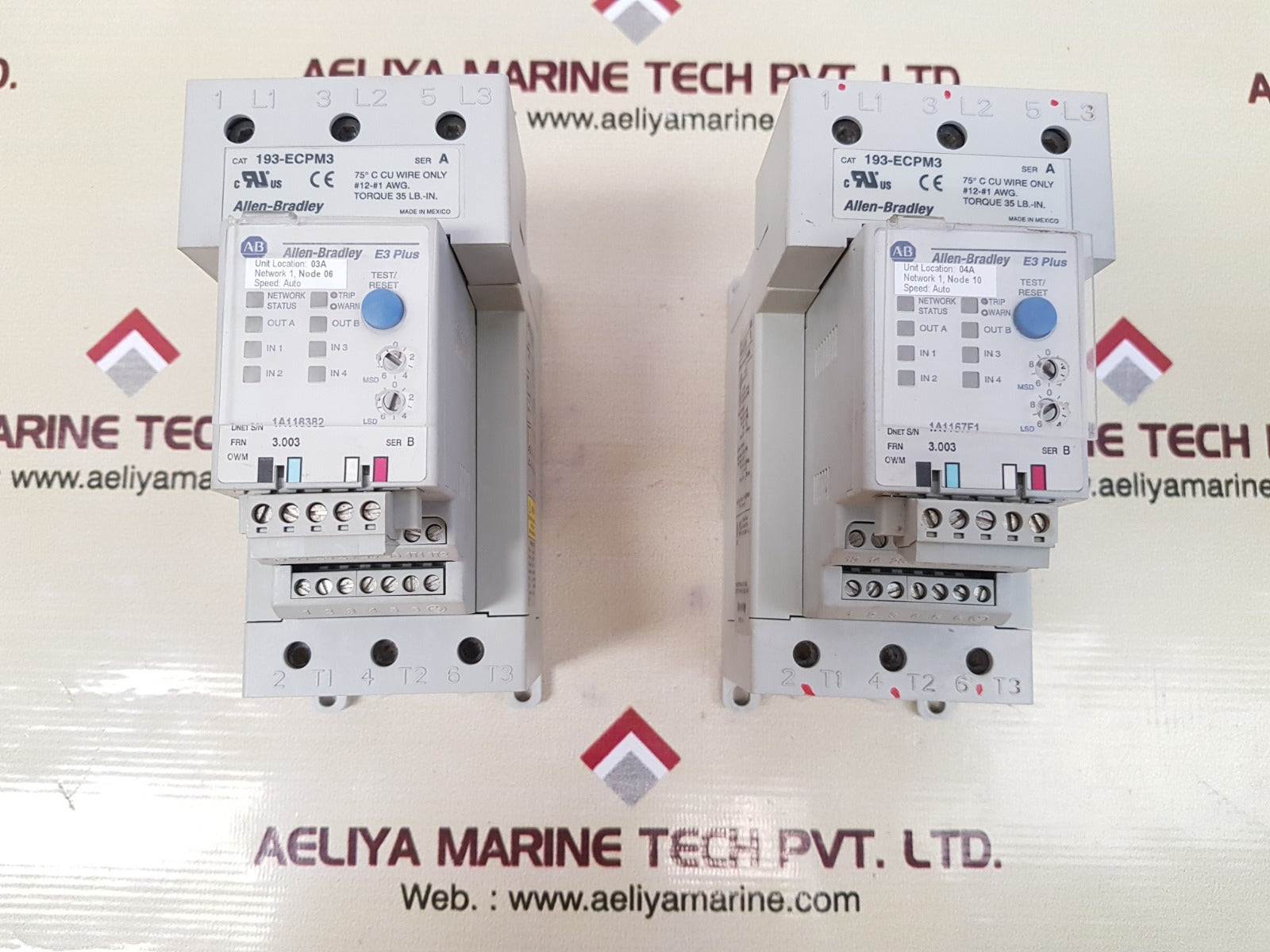 Allen-bradley 193-ec2ee e3 plus overload relay ser.b – Aeliya Marine Tech