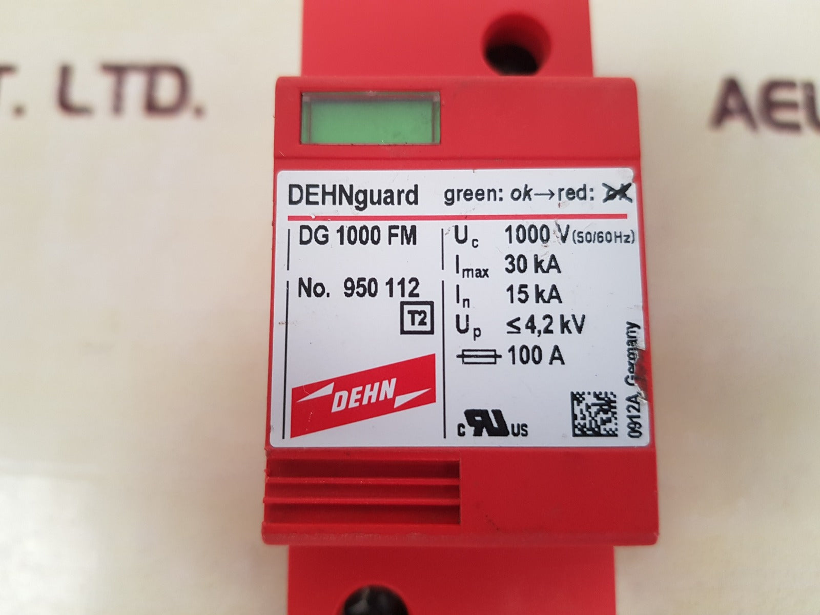 Dehn dg 1000 fm 950 112 single-pole surge arrestor – Aeliya Marine Tech