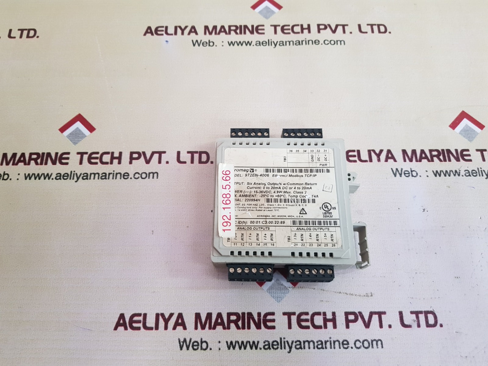 Acromag 972en-4006 ethernet modbus tcp/ip dc current output module – Aeliya Marine Tech