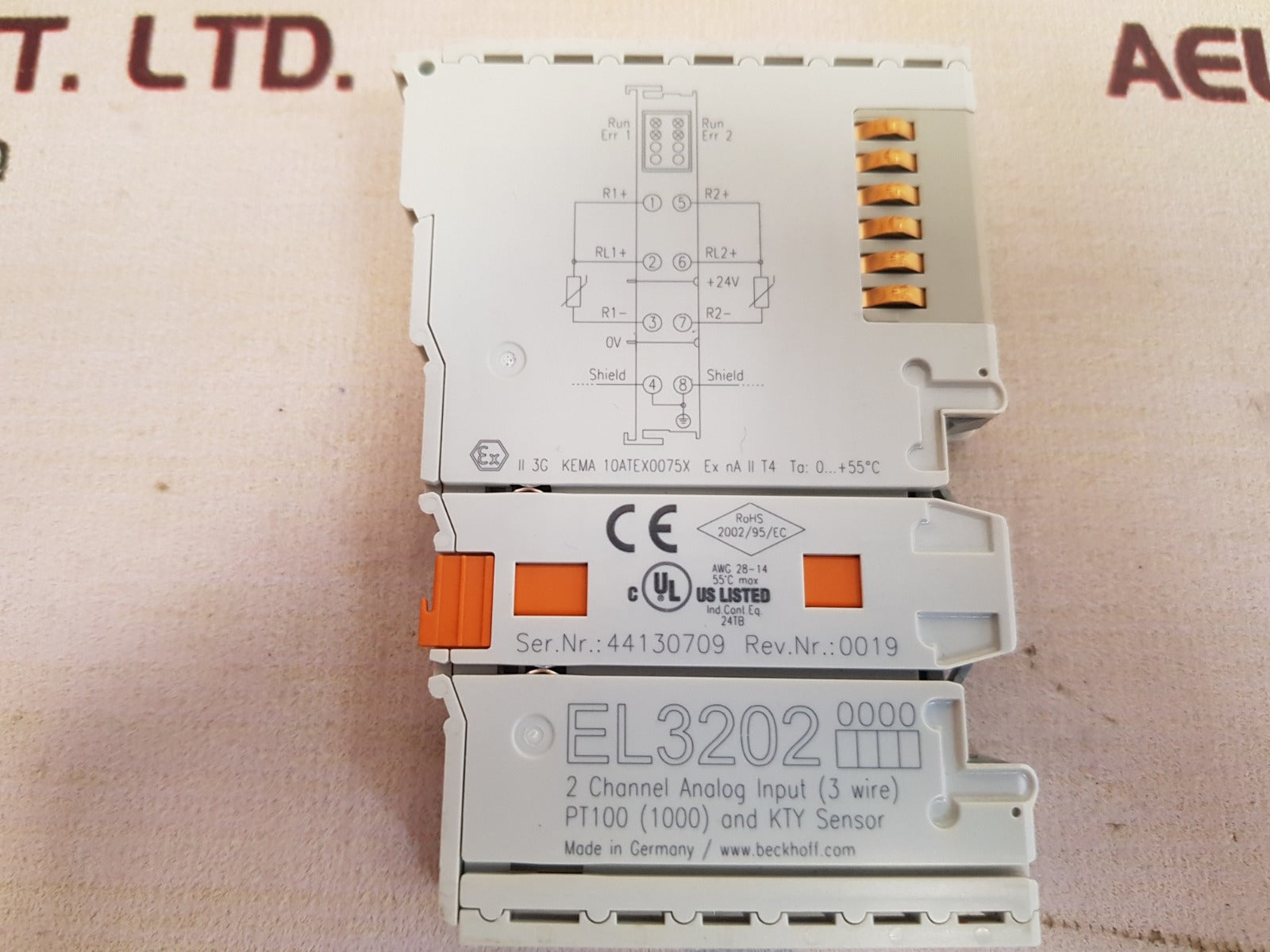 Beckhoff el3202 2 channel analog input pt100 module – Aeliya Marine Tech