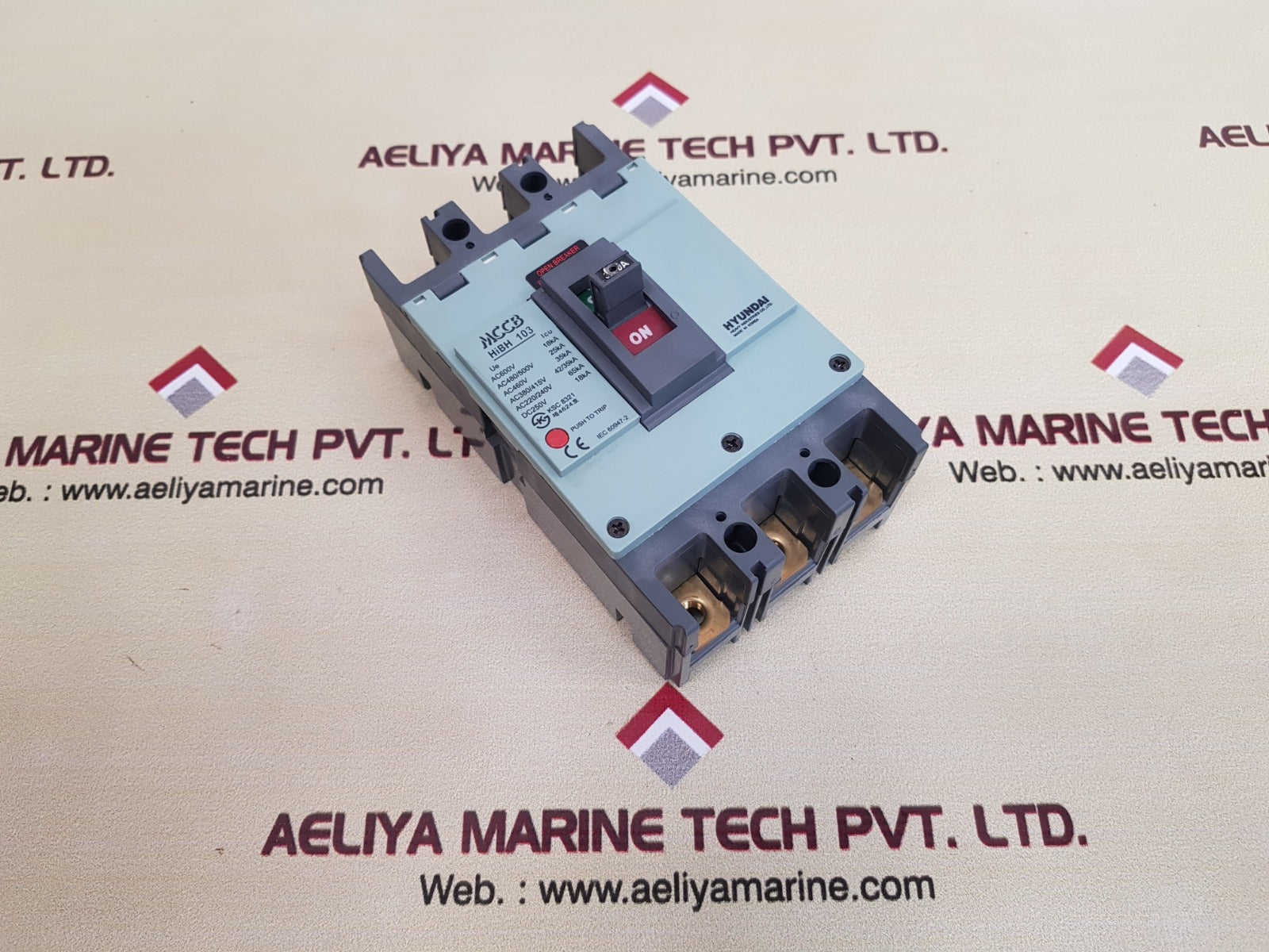 Hyundai mccb hibh 103 molded case circuit breaker USed – Aeliya Marine Tech