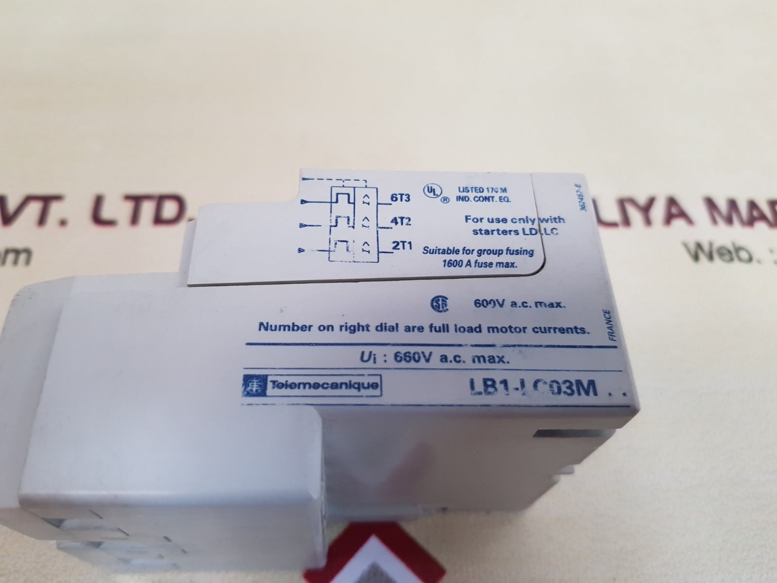 Telemecanique lb1-lc03m07 protection module – Aeliya Marine Tech