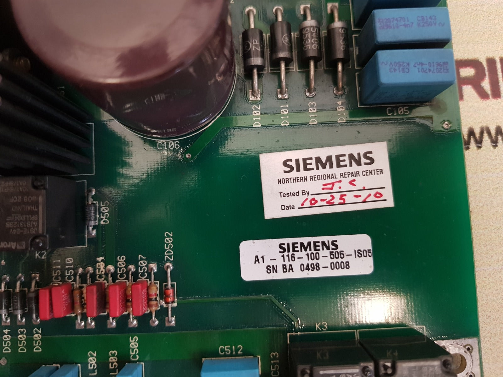 Siemens a1-116-100-505-is05 interface board – Aeliya Marine Tech