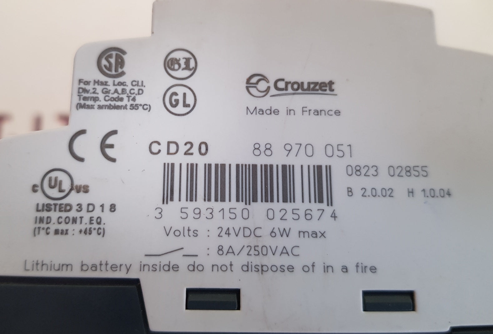 Crouzet millenium 3 cd20 logic controller – Aeliya Marine Tech