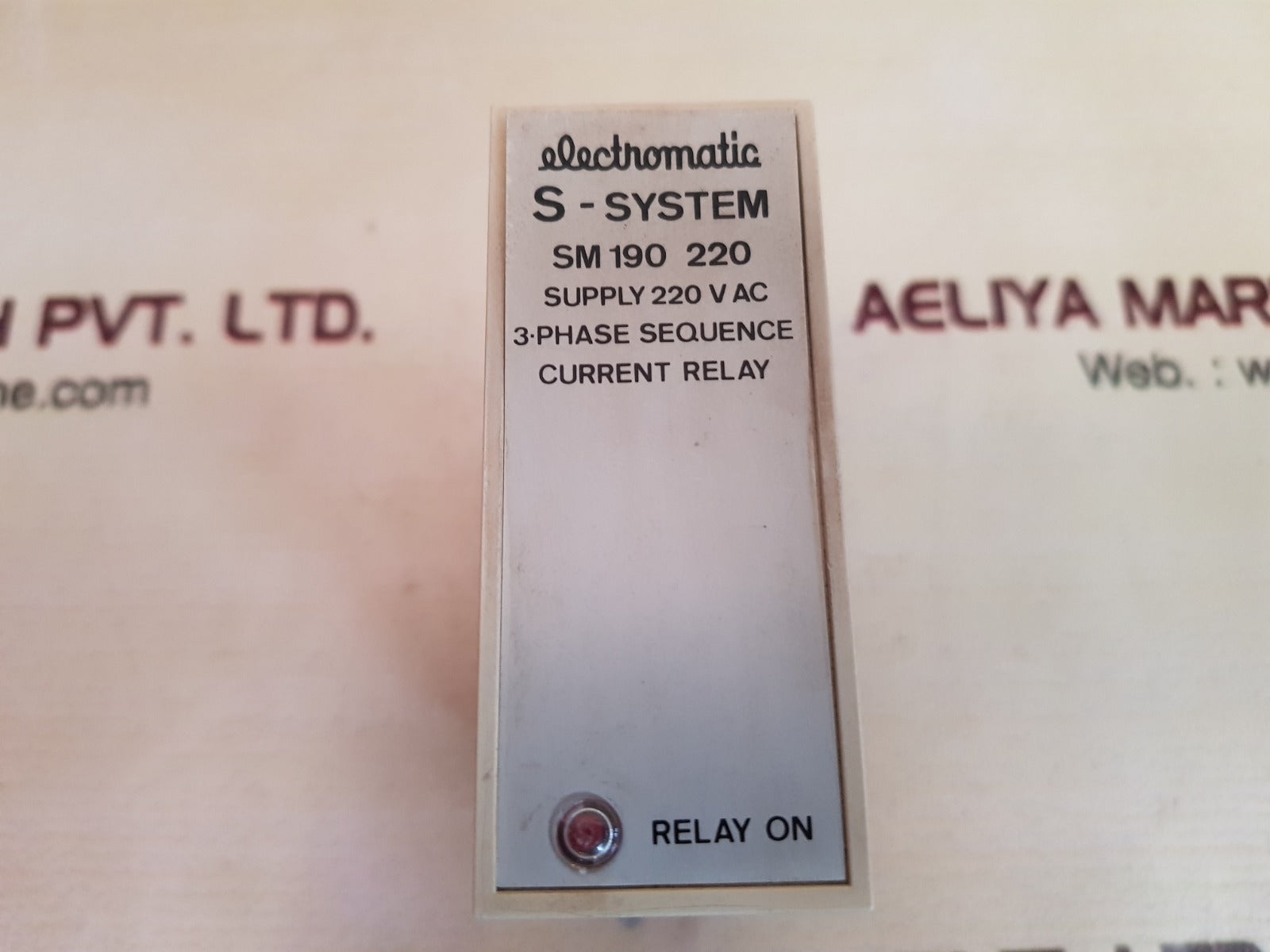 Electromatic s-system sm 190 220 3-phase sequence current relay ...